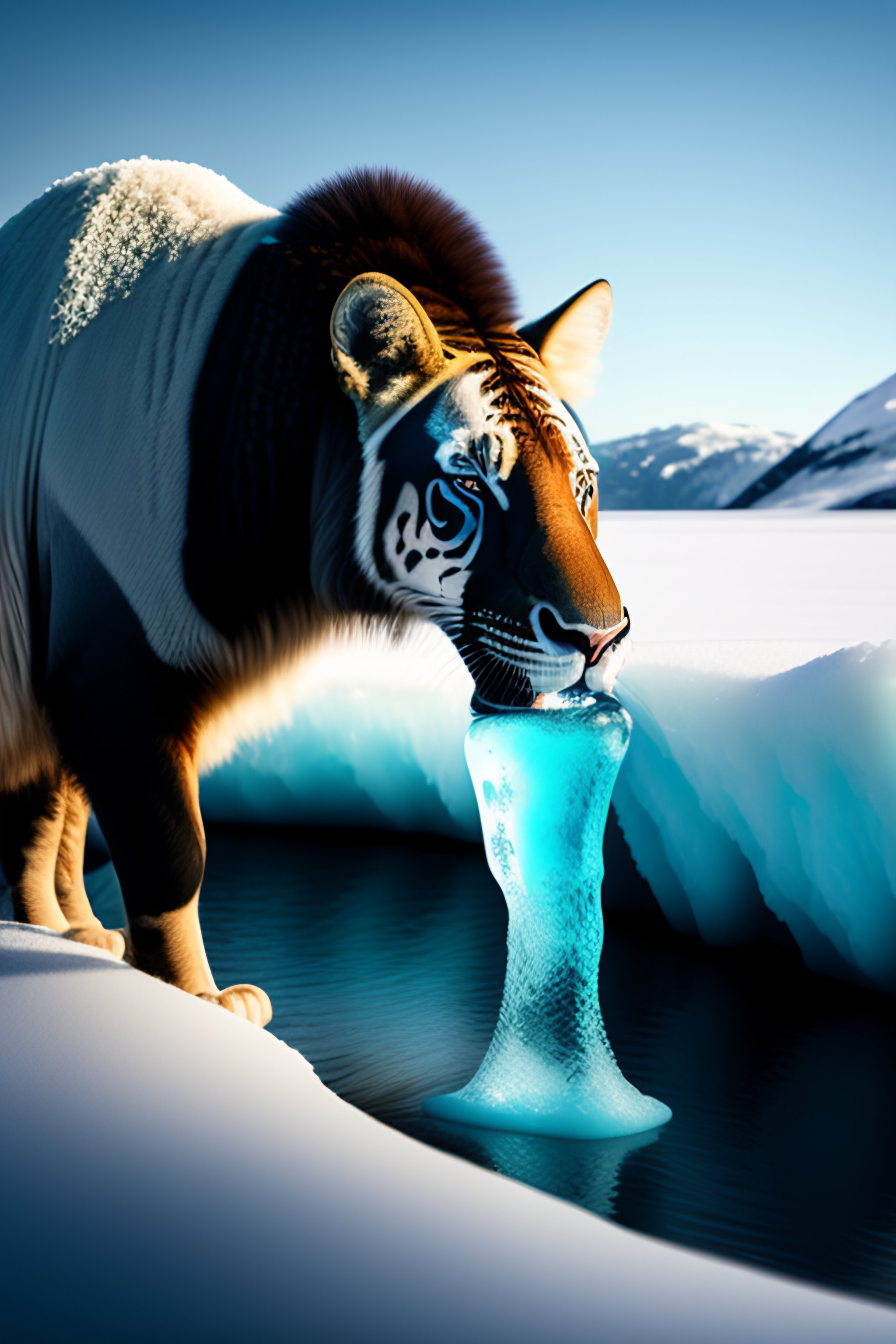 Lexica - Ice melting the ice age. Ancient animals freeze die