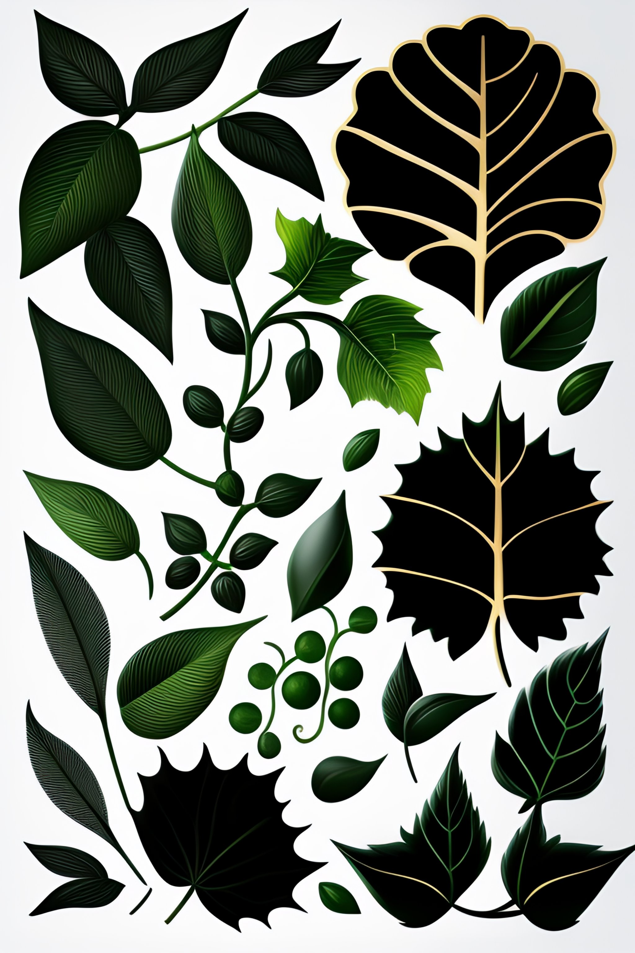 Lexica - Miniature vines leaves plants, glass of wine shape, highly ...