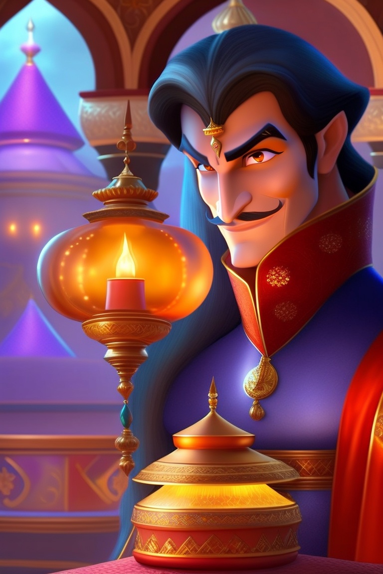 Lexica - In a climactic battle, Aladdin tricked Jafar into wishing to ...