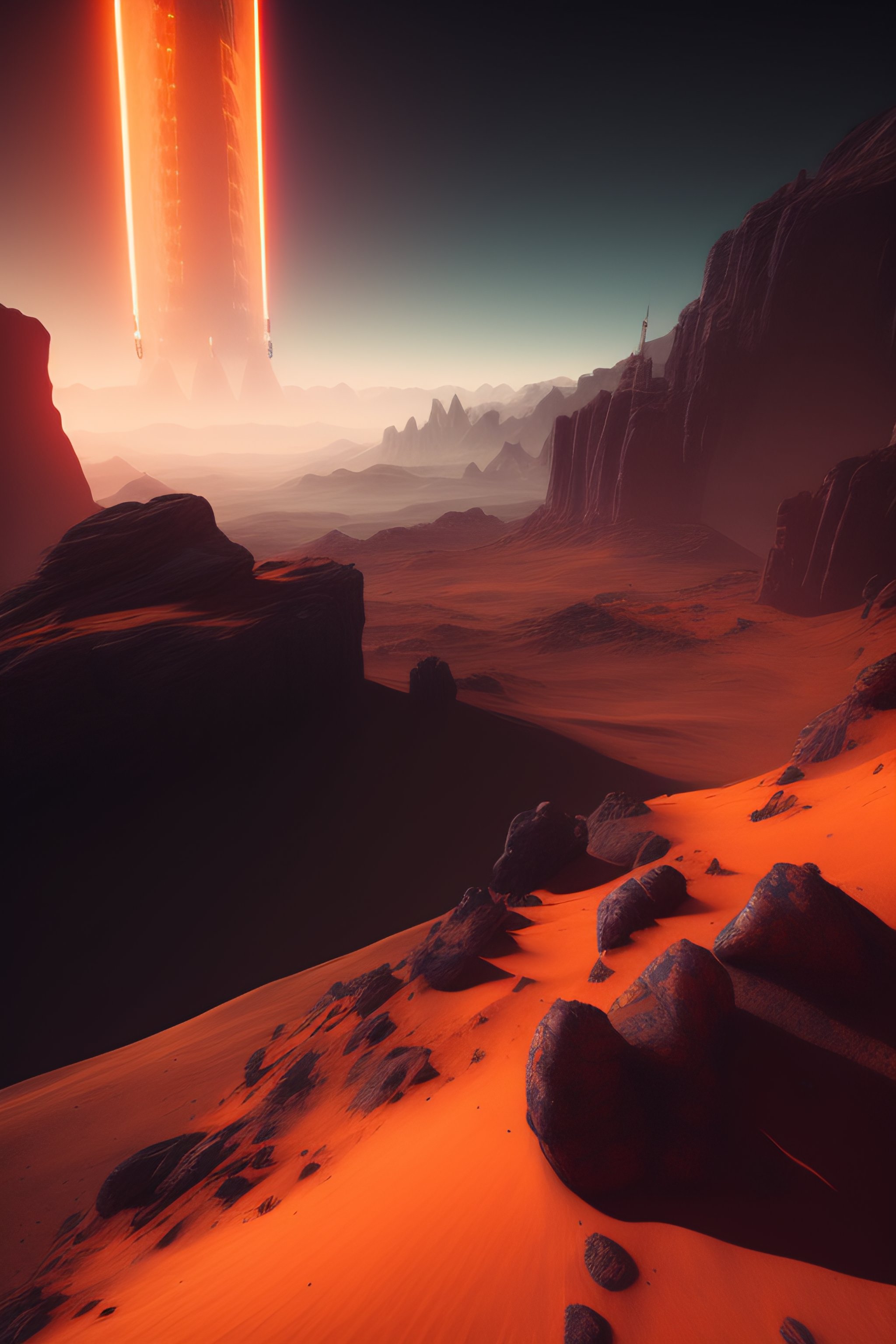 Lexica - An astronaut on a Mars unreal engine cyberpunk