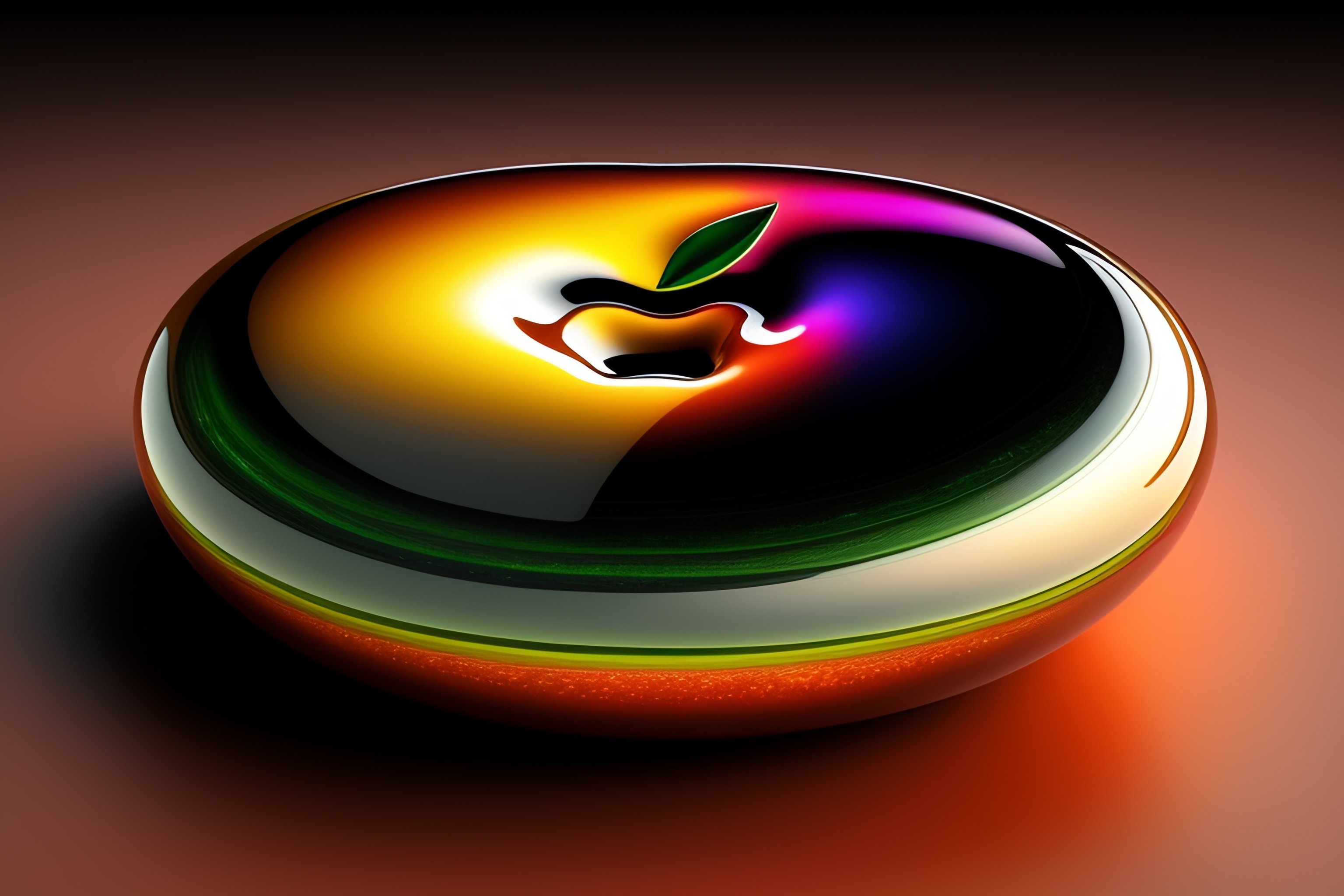 Lexica - Apple, logo, espacio, space, realismo, simetría, perfección ...