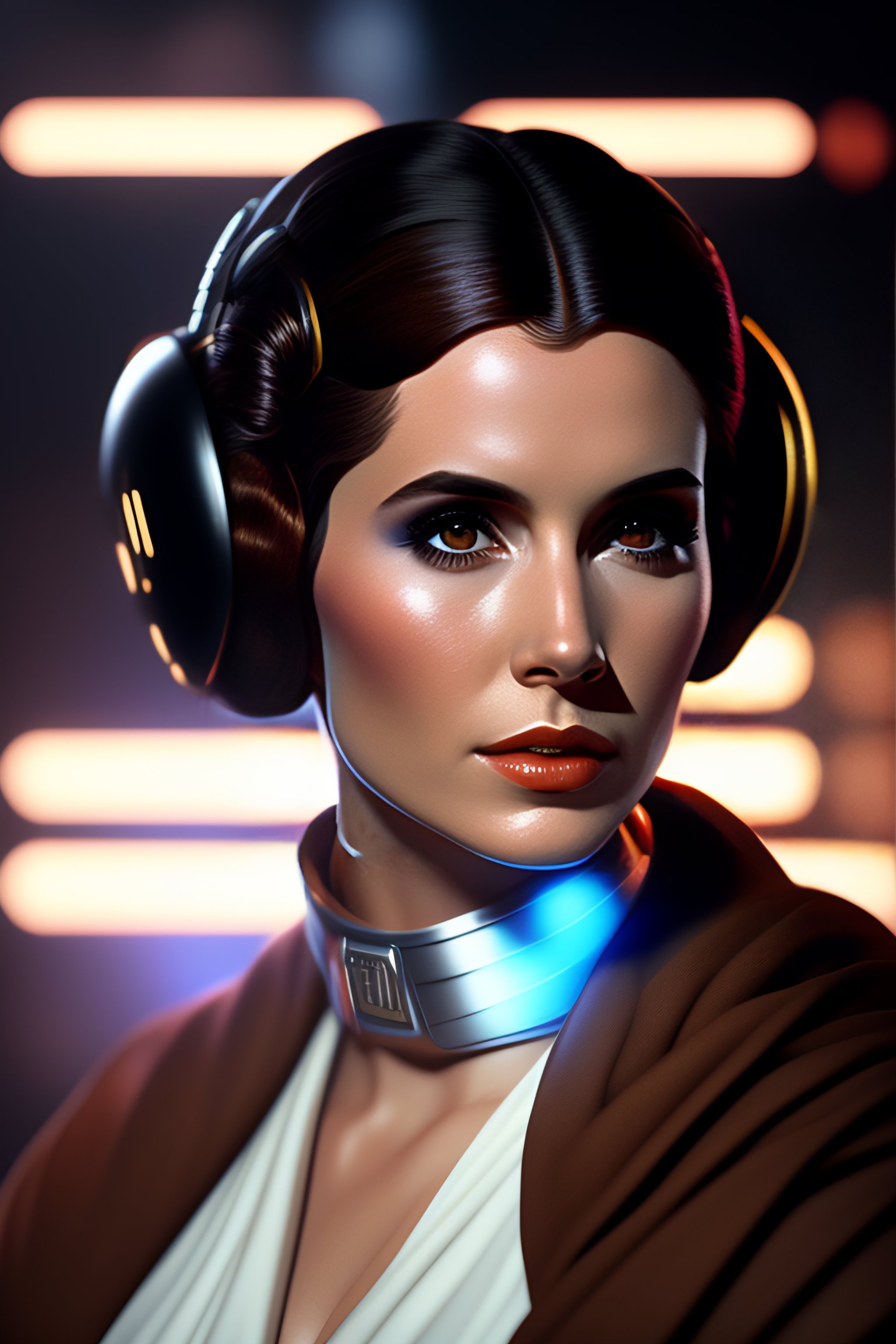 Lexica - Princess leia as young jedi woman with a blaster, Star wars ...