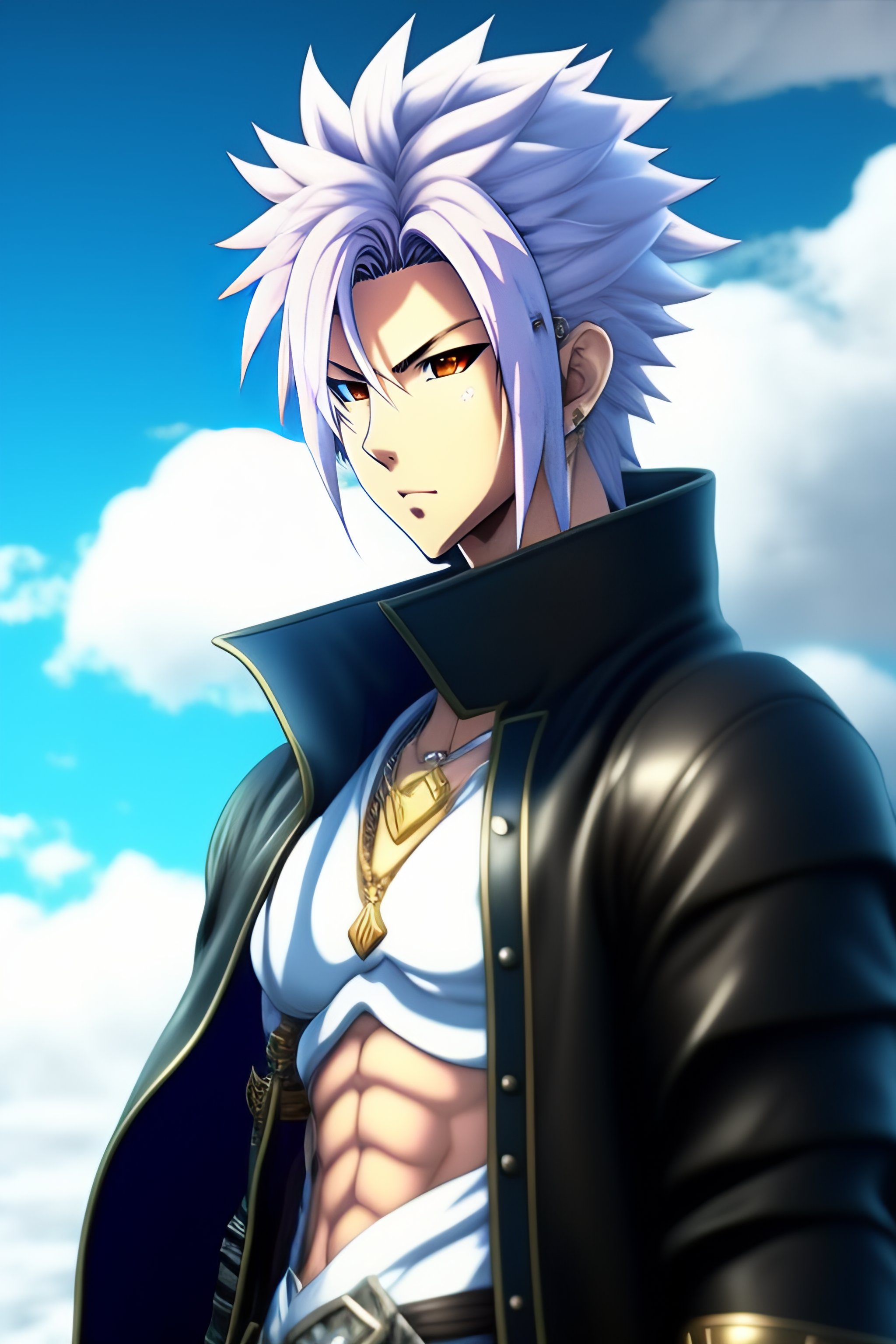 Lexica - Cloud from final fantasy as anime character
