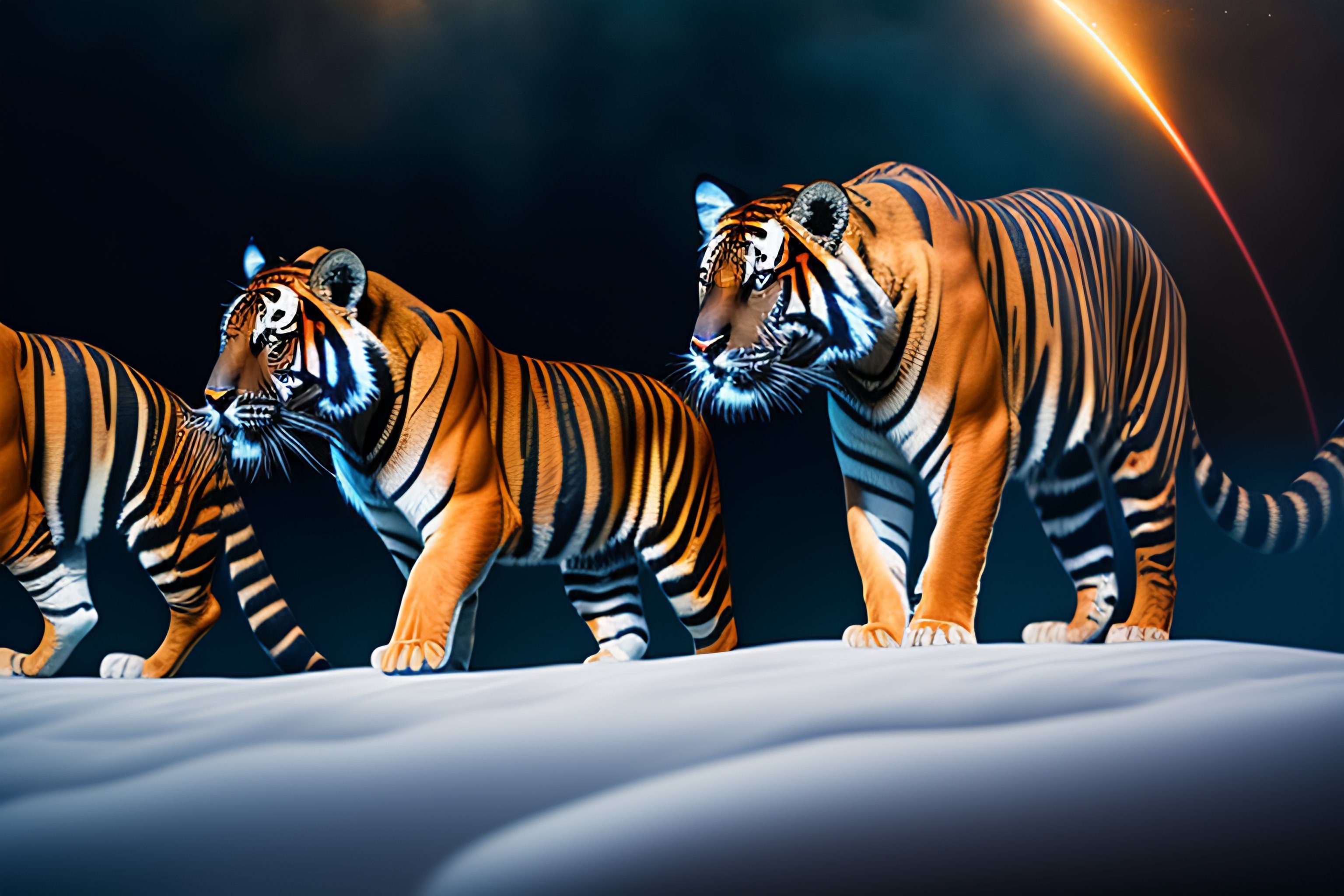 Lexica - Sumatran tigers in astronaut suit