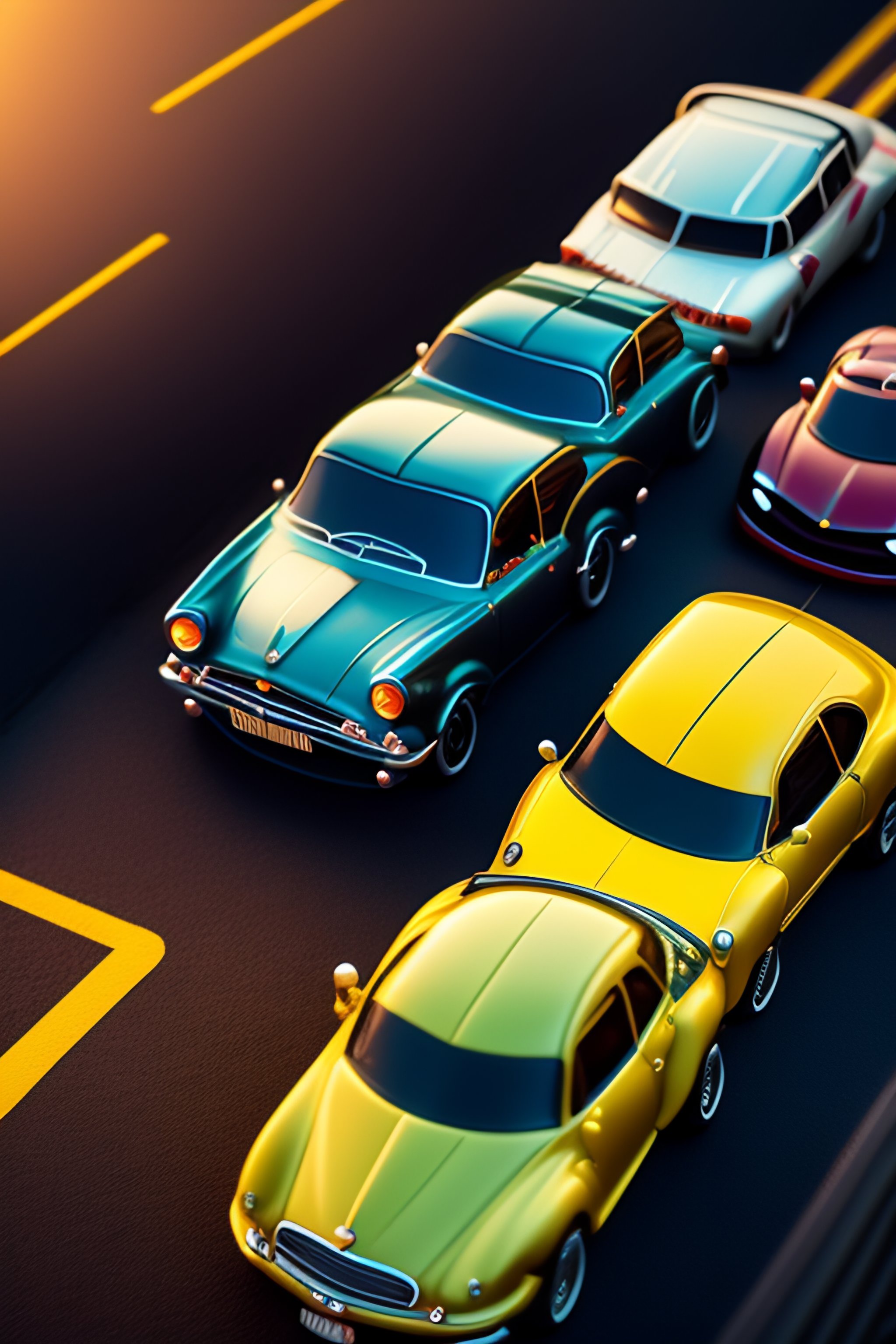 Lexica - Cartoon miniature car collection hyper realistic, highly ...