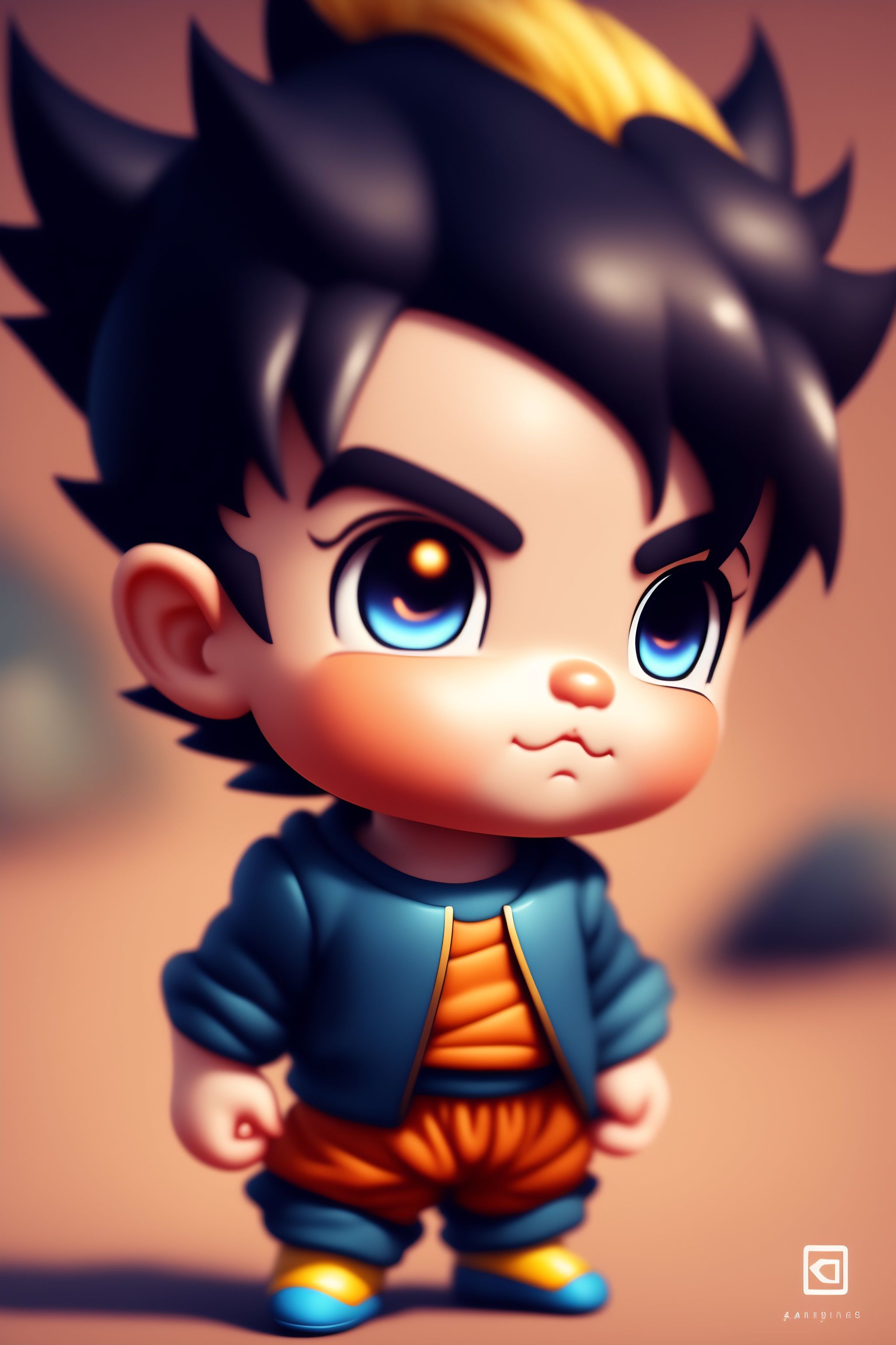 Lexica - Cute and adorable cartoon goku baby, fantasy, dreamlike ...