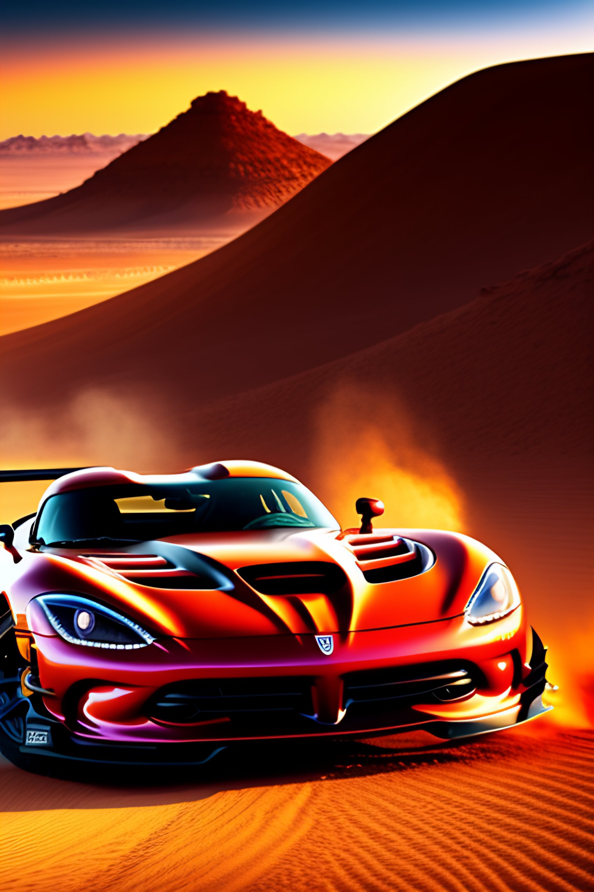 Lexica - Dodge viper racing in mars