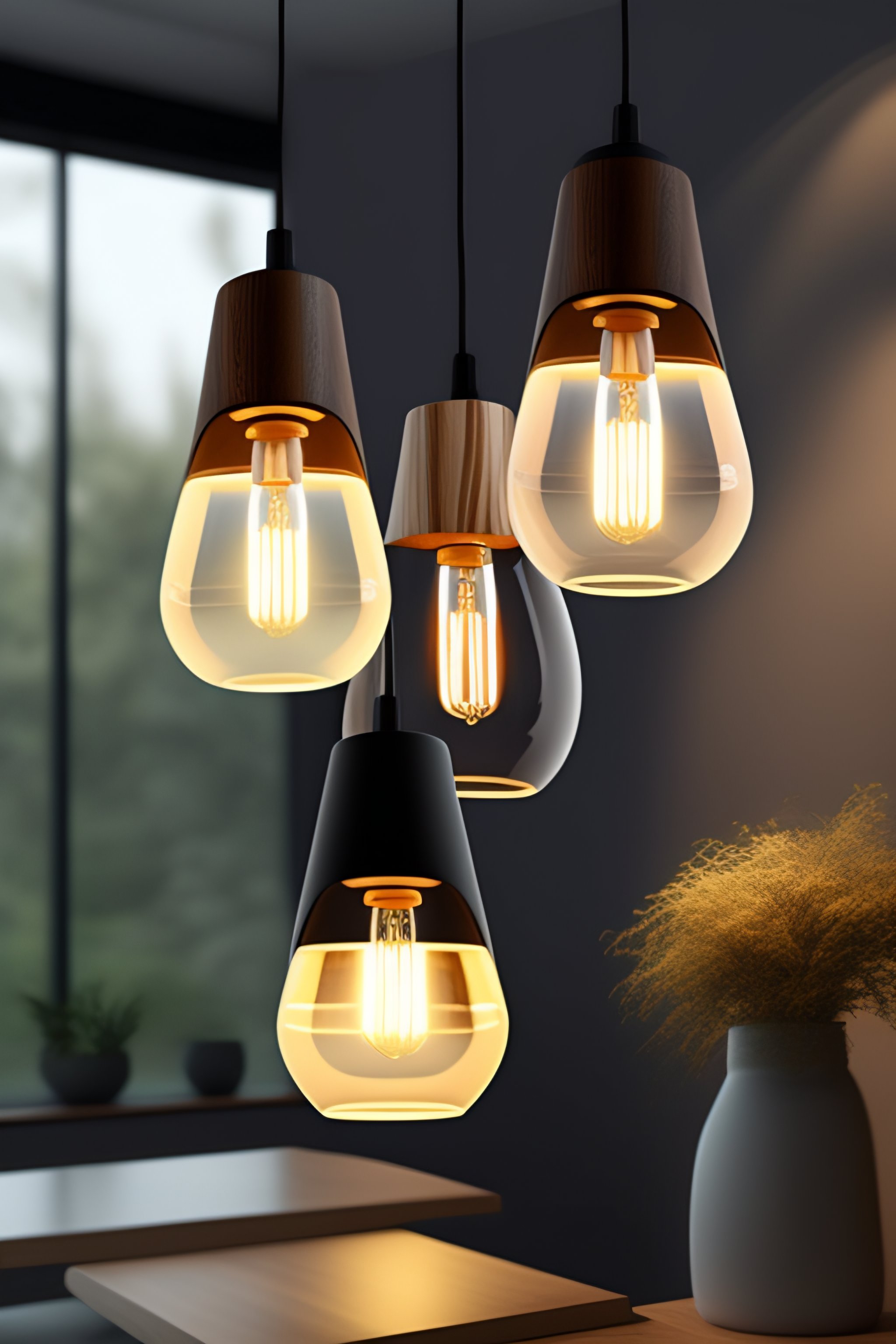 Lexica - 2d Multi-Layer Wood Pendant lamps