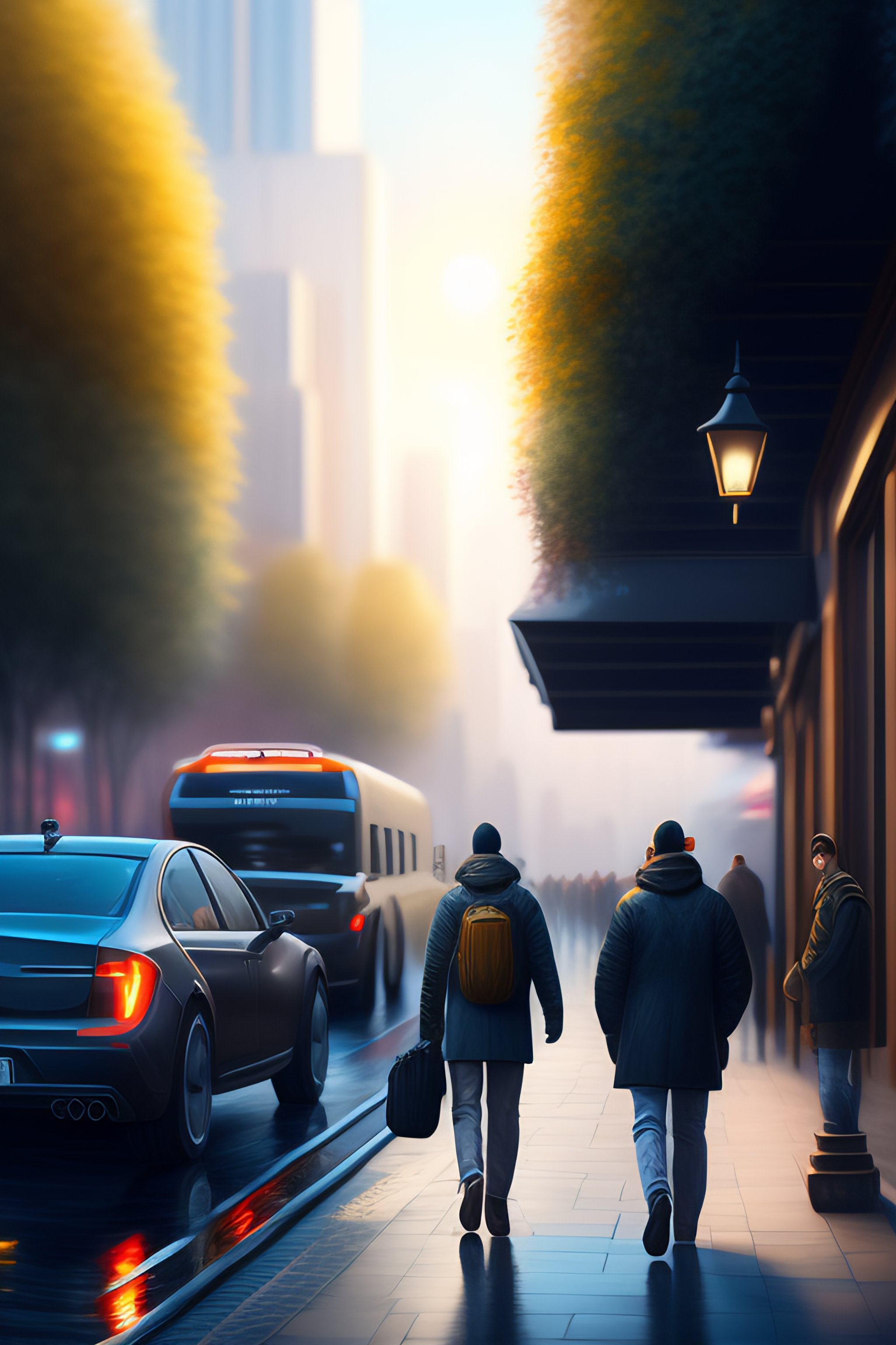 Lexica - 8k civilians walking along the street, perfect shot ...