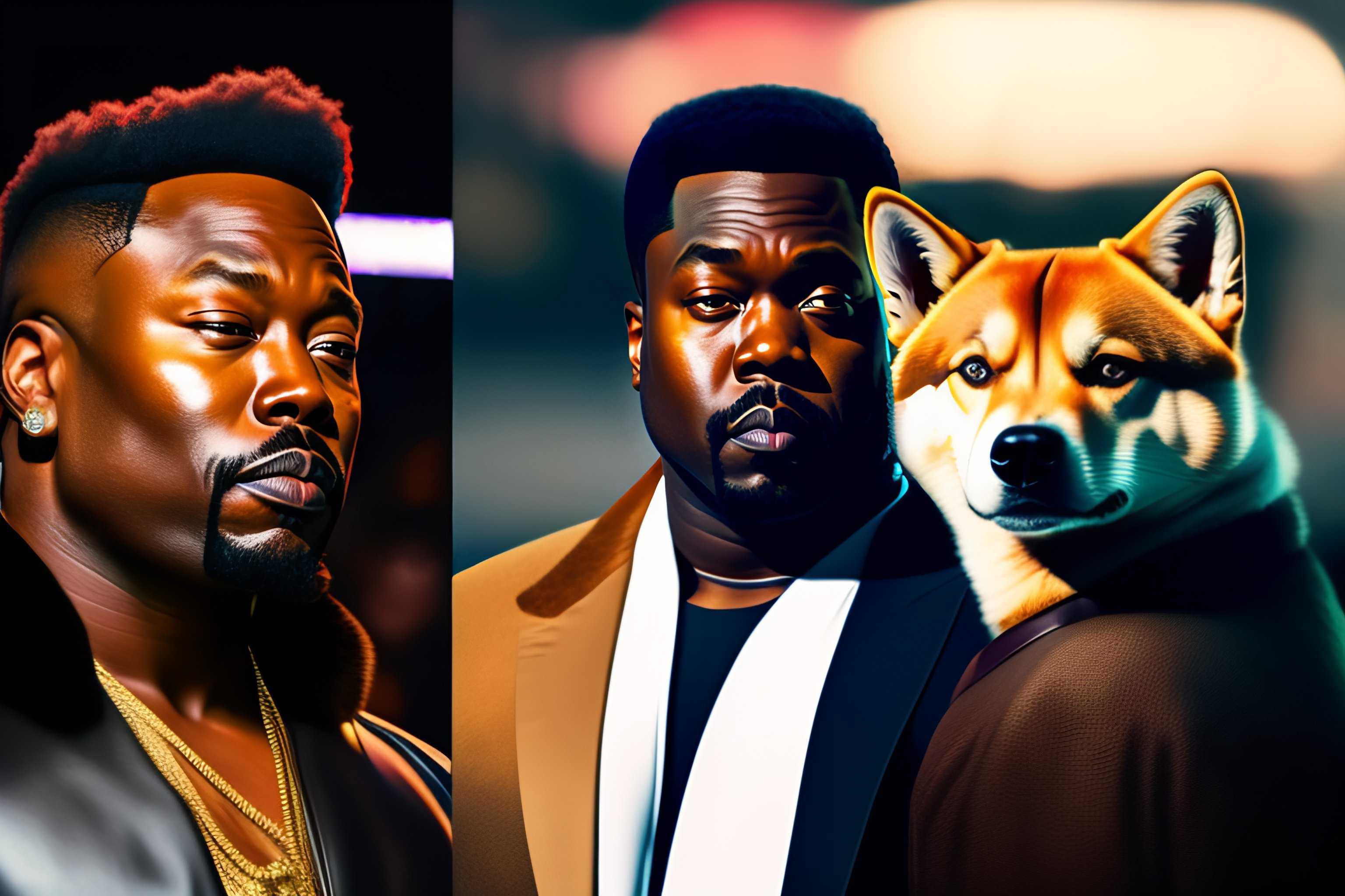 Lexica - Elon musk + donald trump + kayne west rapper + a shiba inu ...