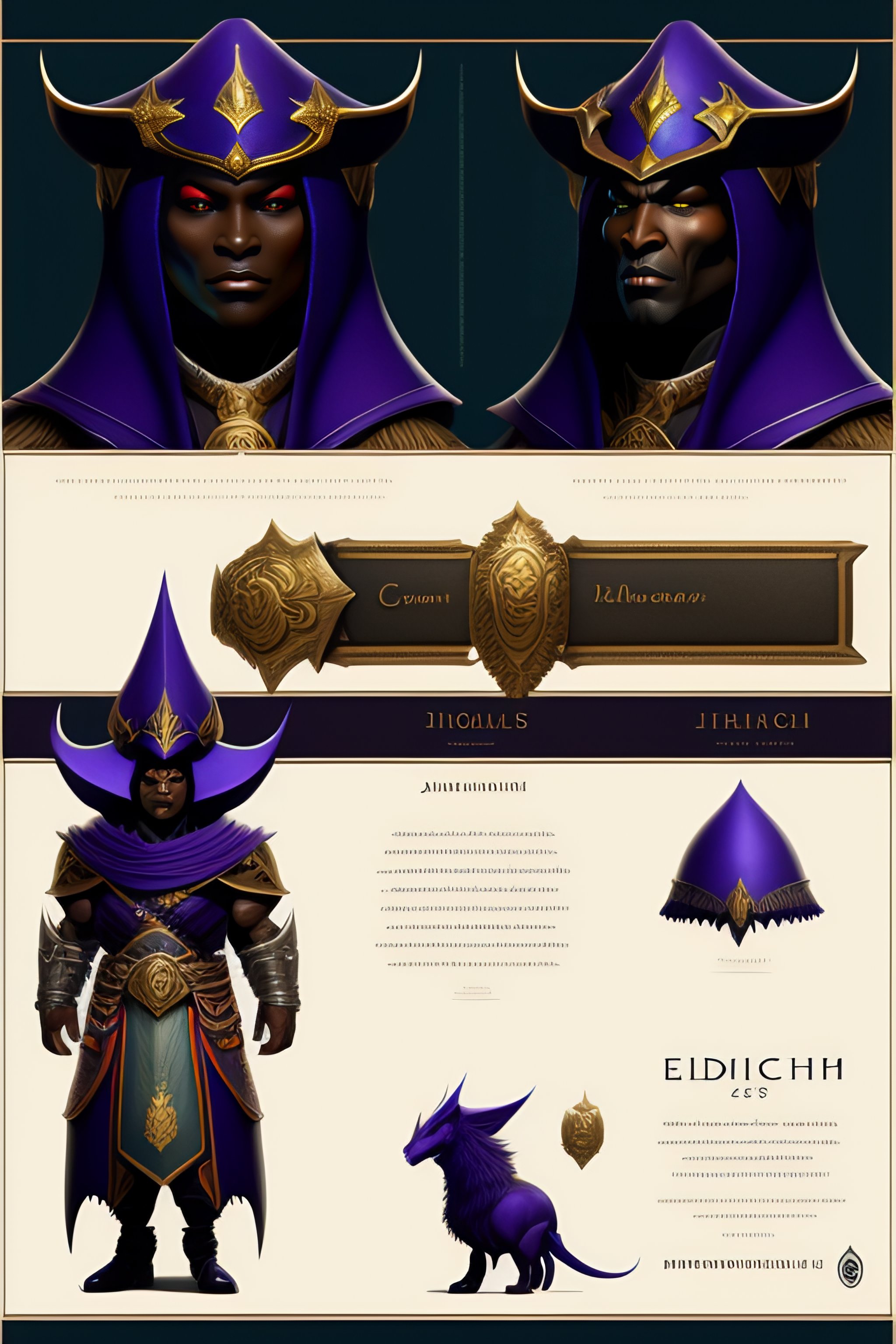 Lexica - Eldrich monster model sheet