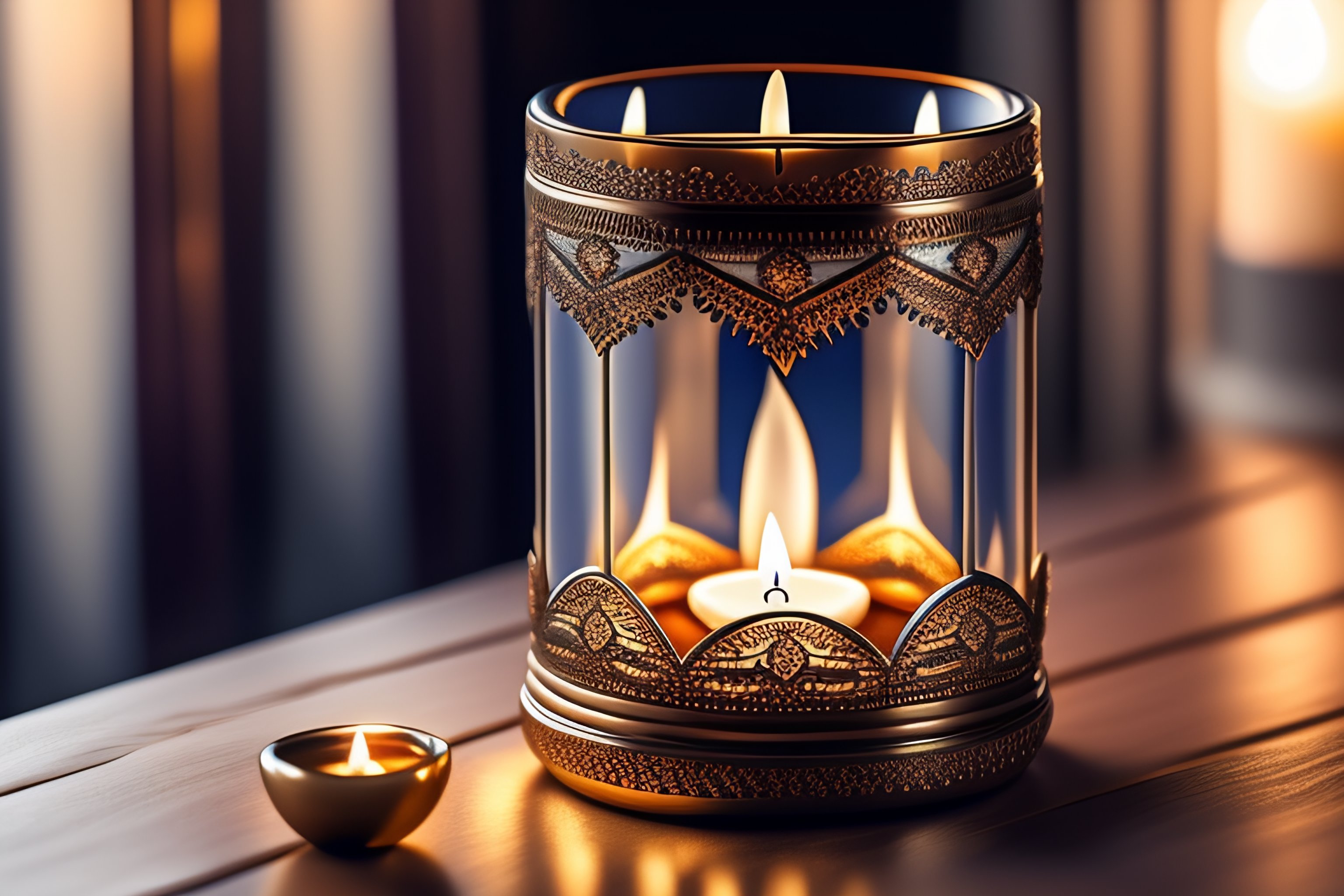 Lexica - Professional product photo of luxury candle, intricate fabric ...