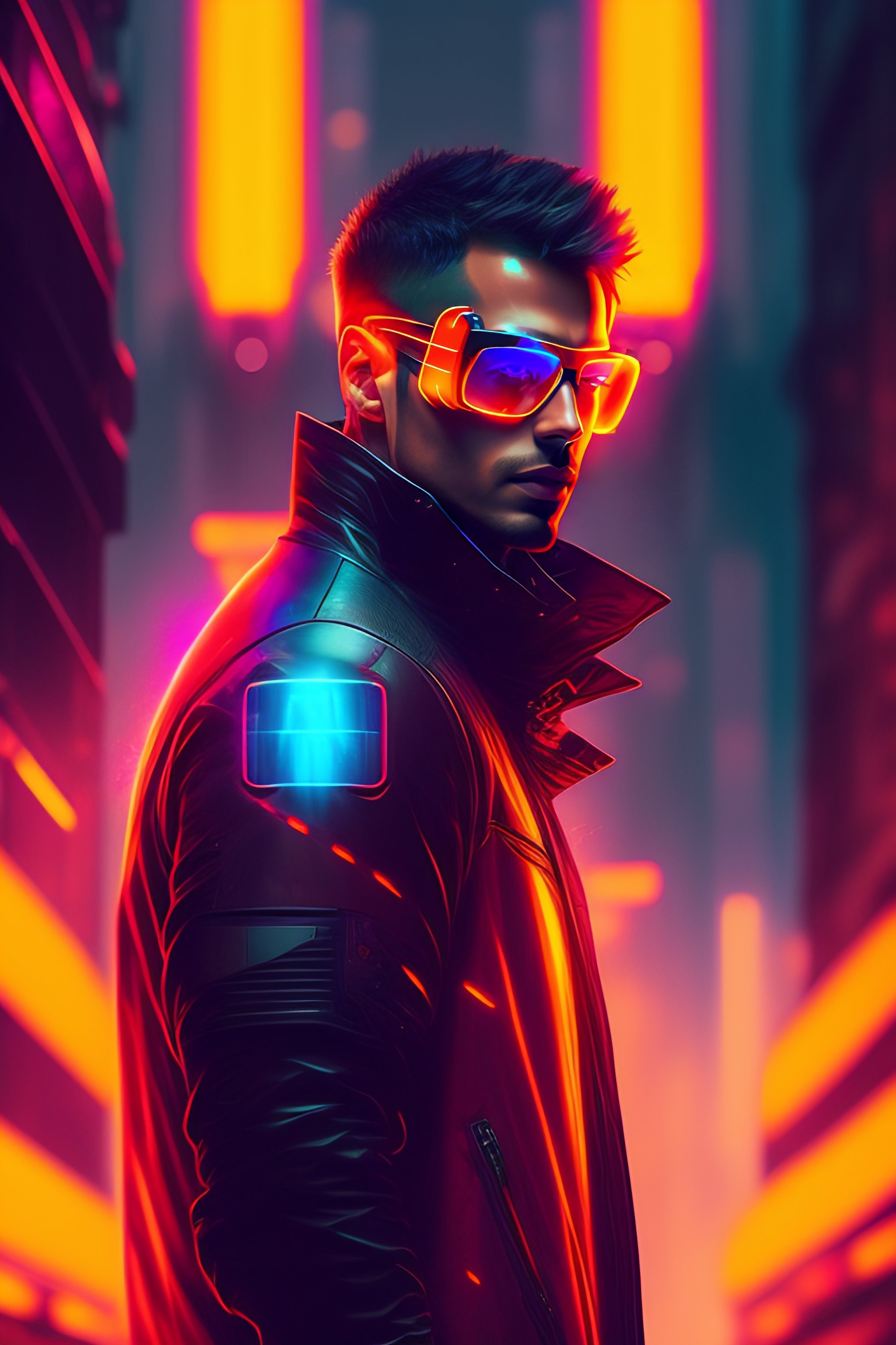 Lexica - Theo james as cyclops, cyberpunk futuristic neon. by ismail ...