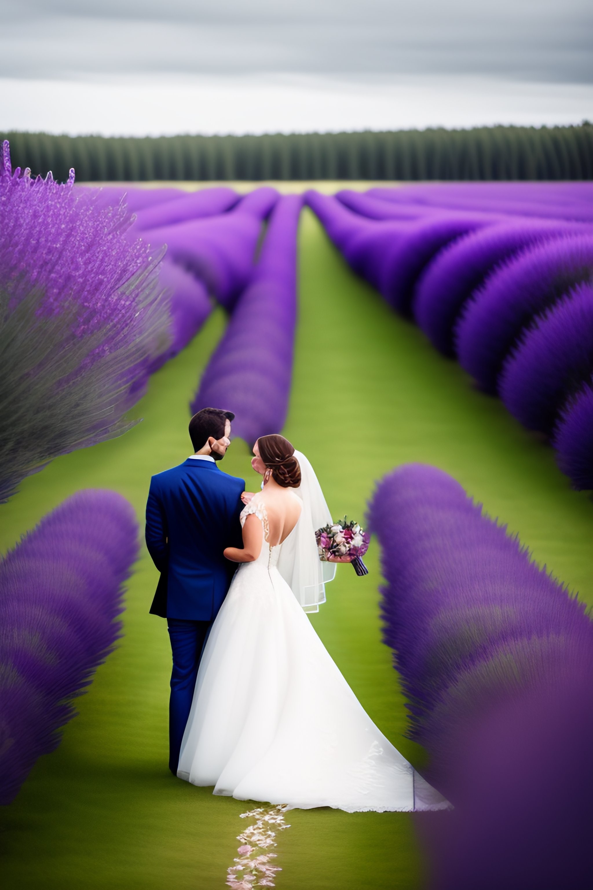 Lexica - Romantic wedding + lavender + no humans