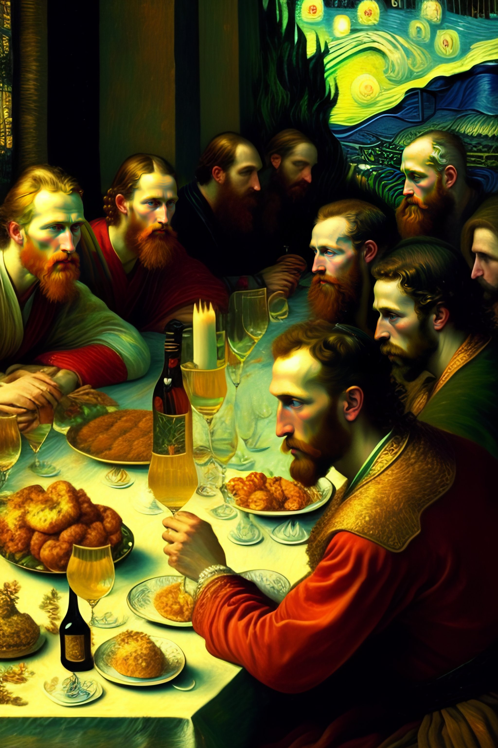 Lexica - Last supper, resplendent paint, intricately detailed ...