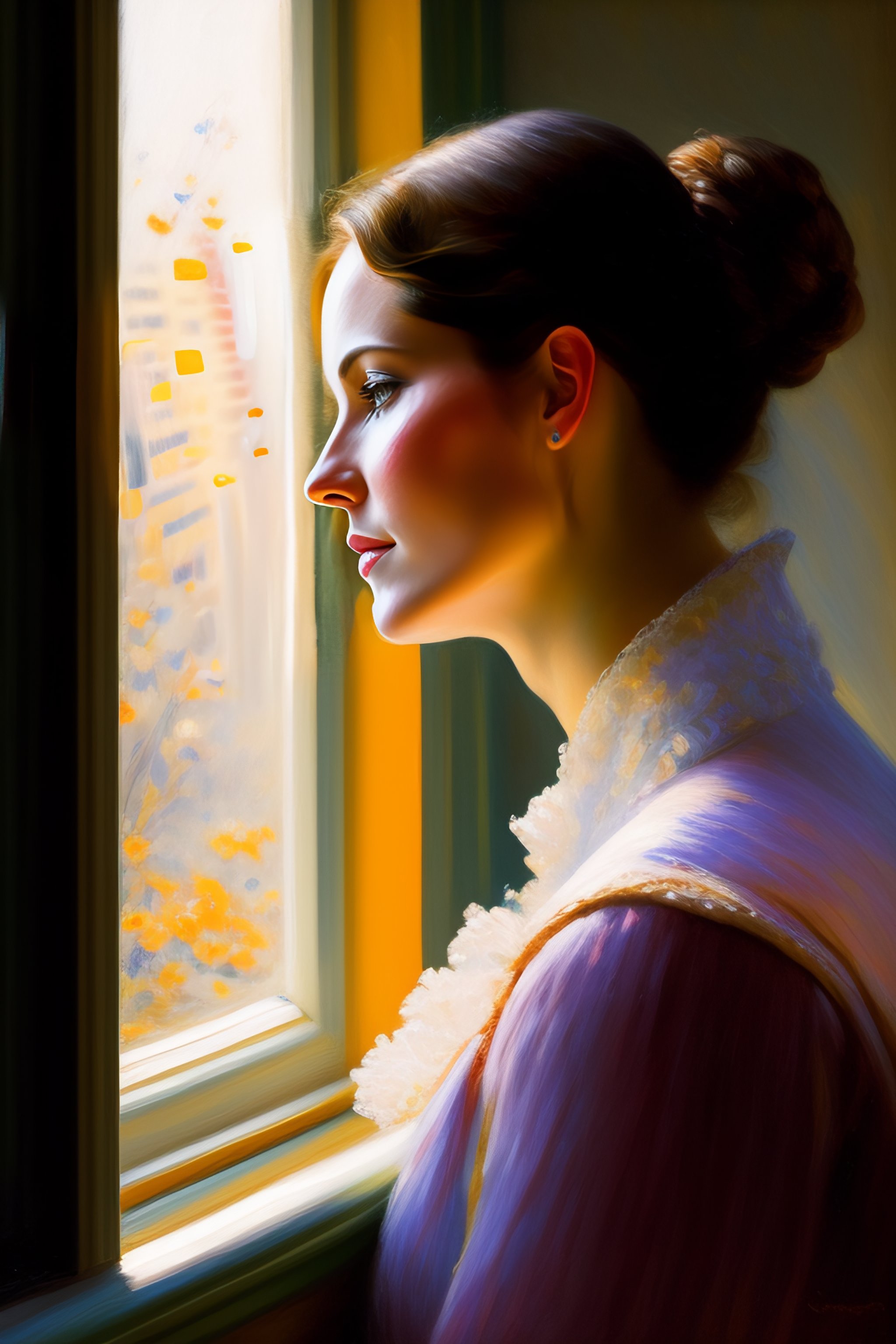 Lexica - Impressionism study of a woman by window