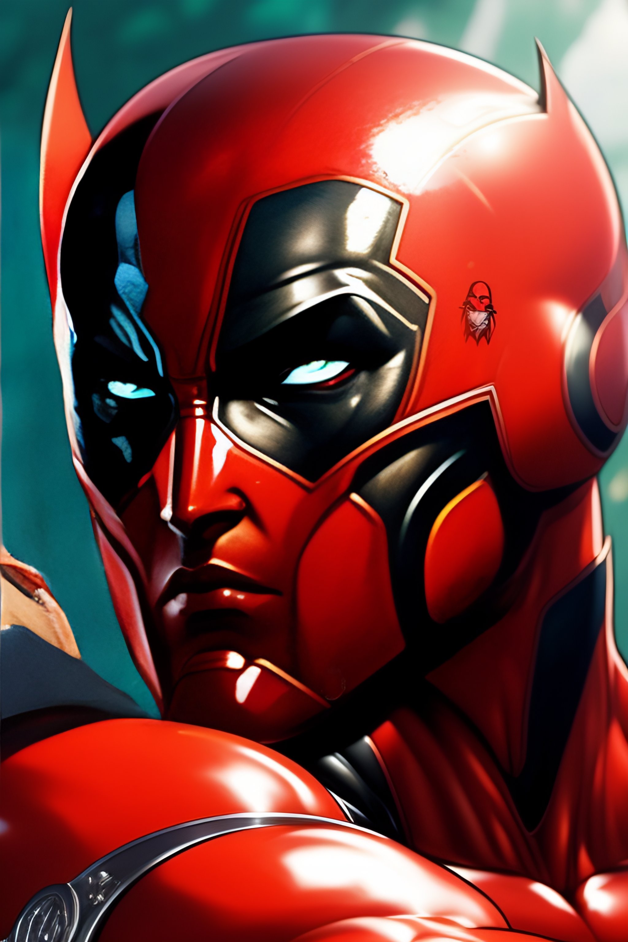 Lexica - Highly detailed portrait of muscular deadpool on the queen of ...