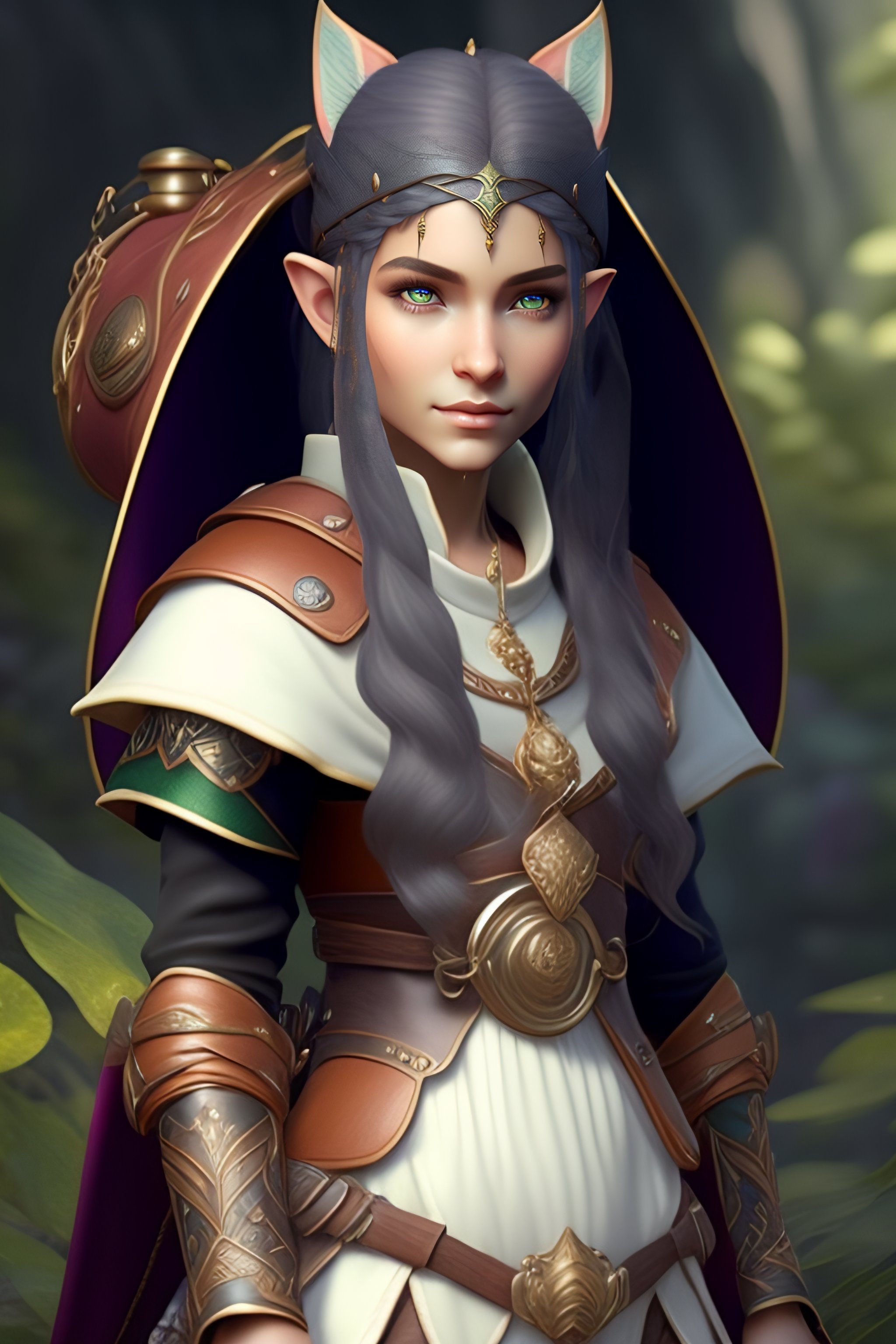 Lexica - A kid elf fairy with a feminine childish face. She has ...