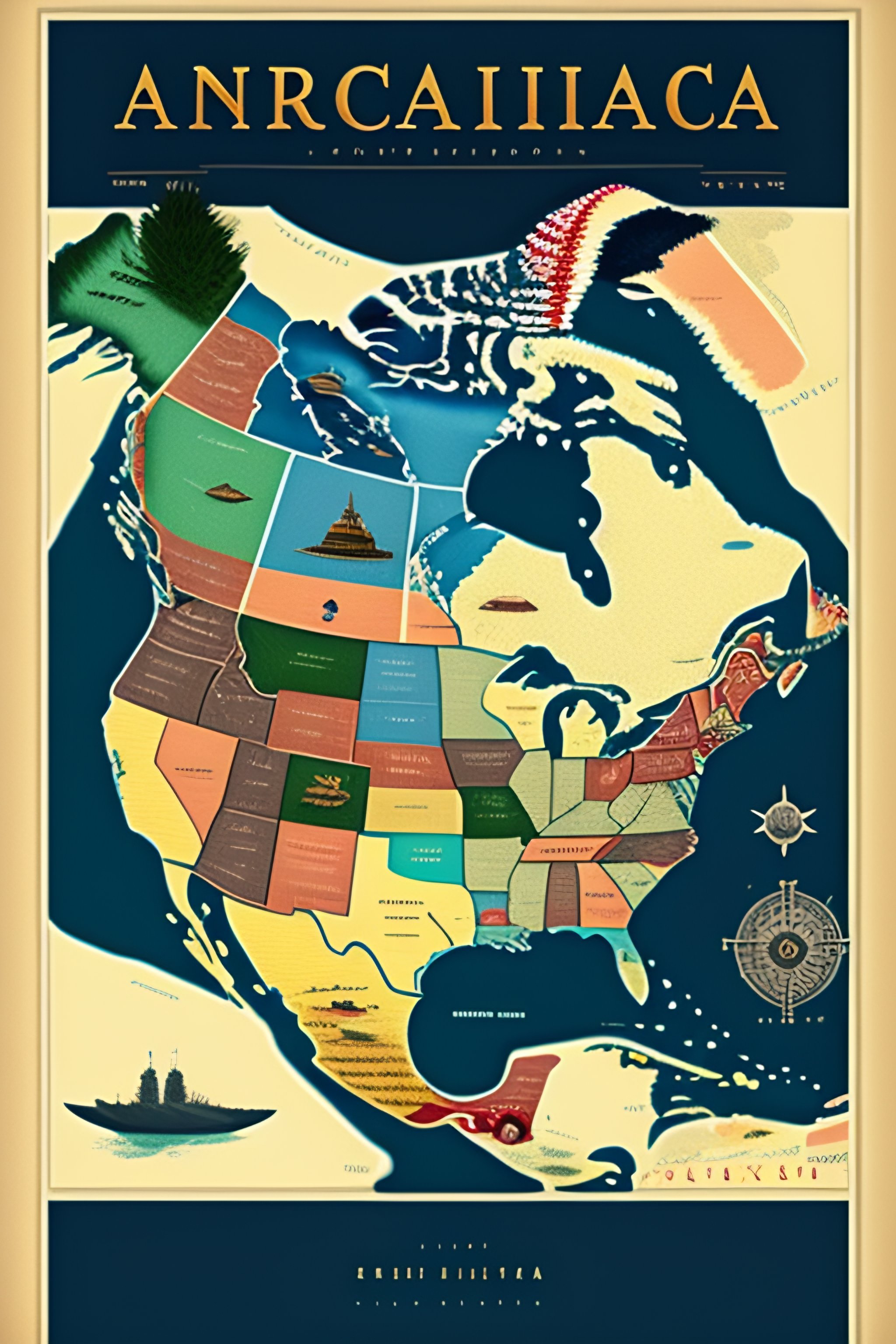 Lexica - A fictional map of america invaded by aliens