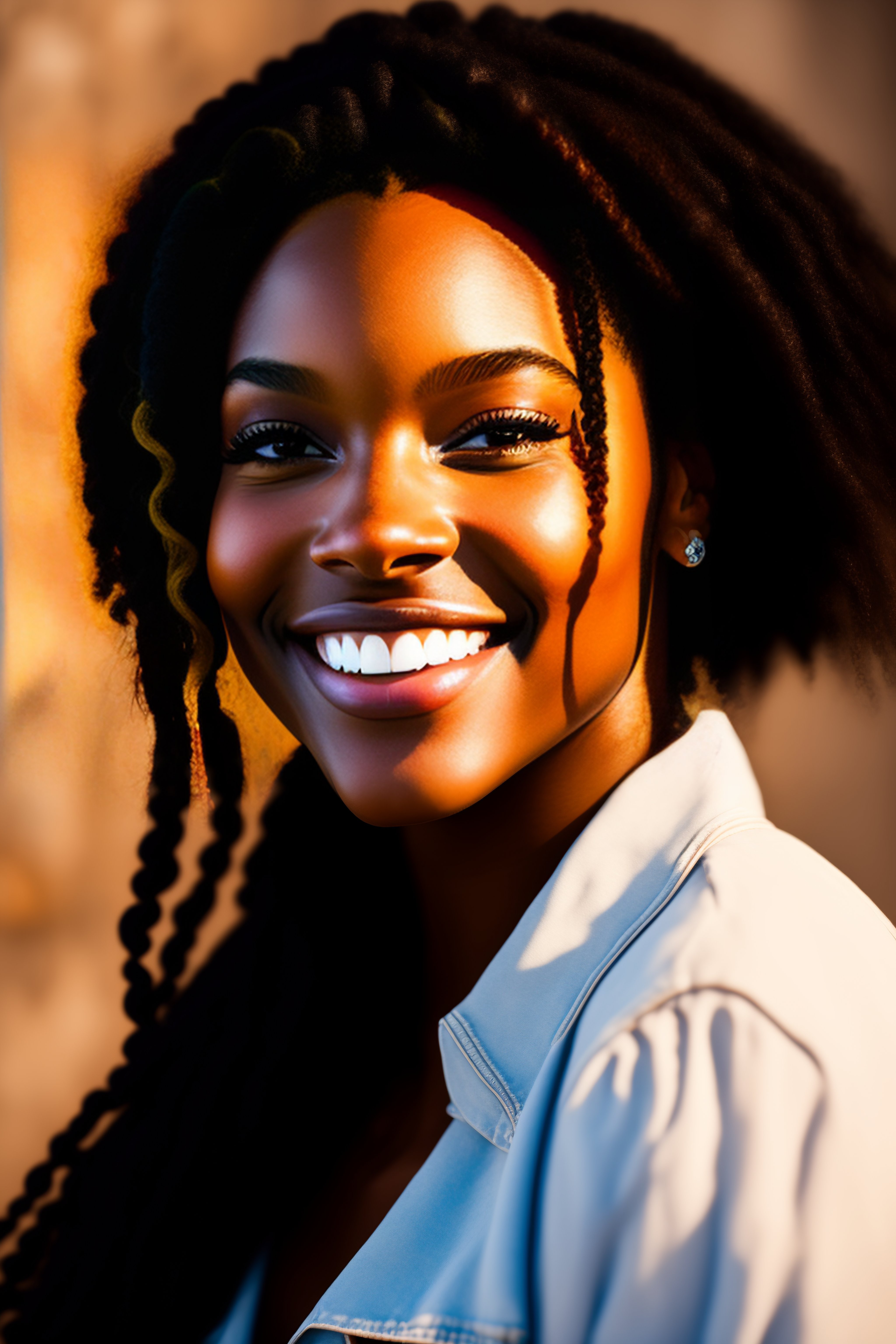 Lexica - Portrait of a uniquely pretty 20 year old black girl ...