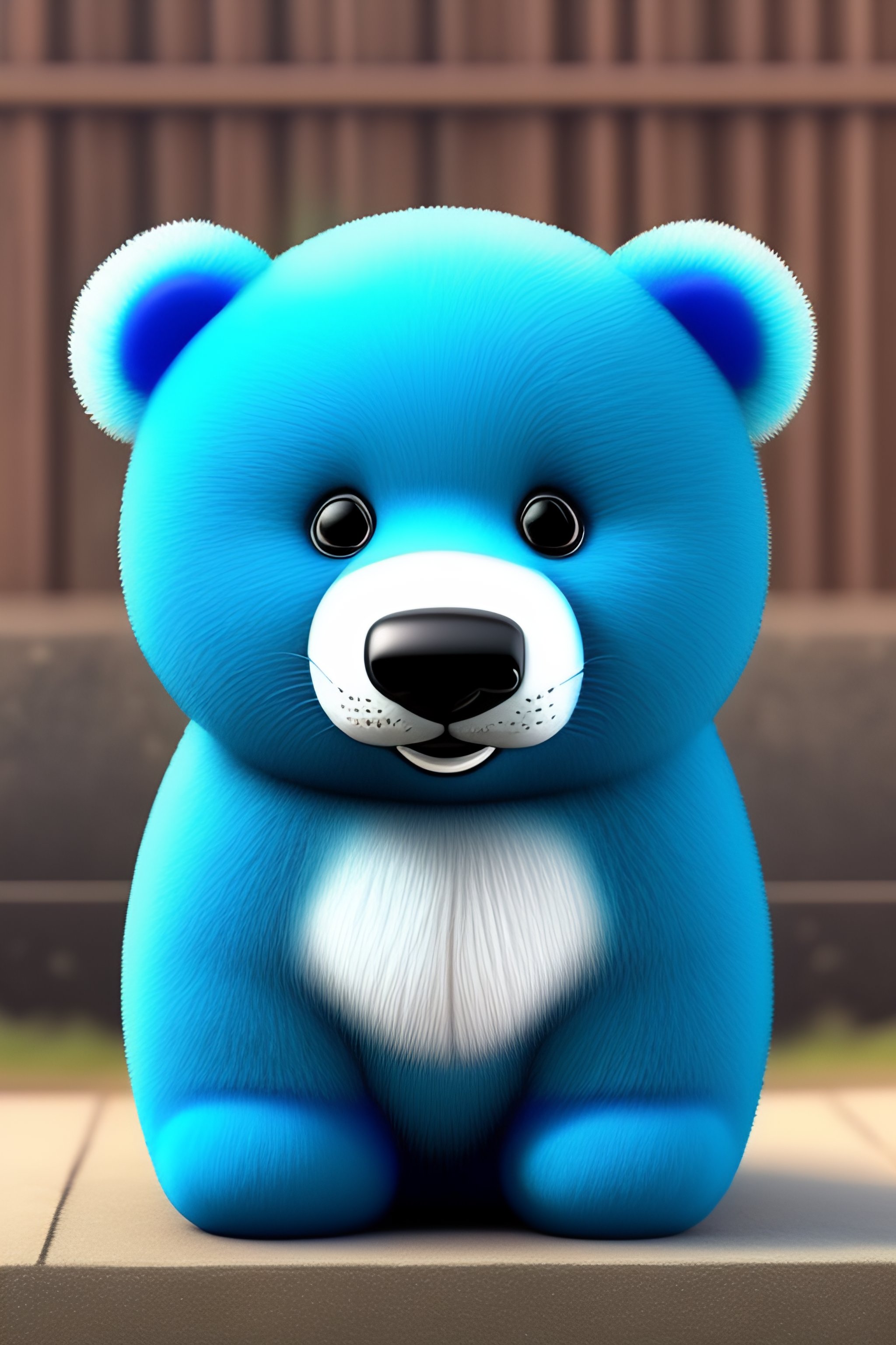 Lexica - Barnoo is a small, extremely cute, loveable, furry bright blue bear with a big oval ...