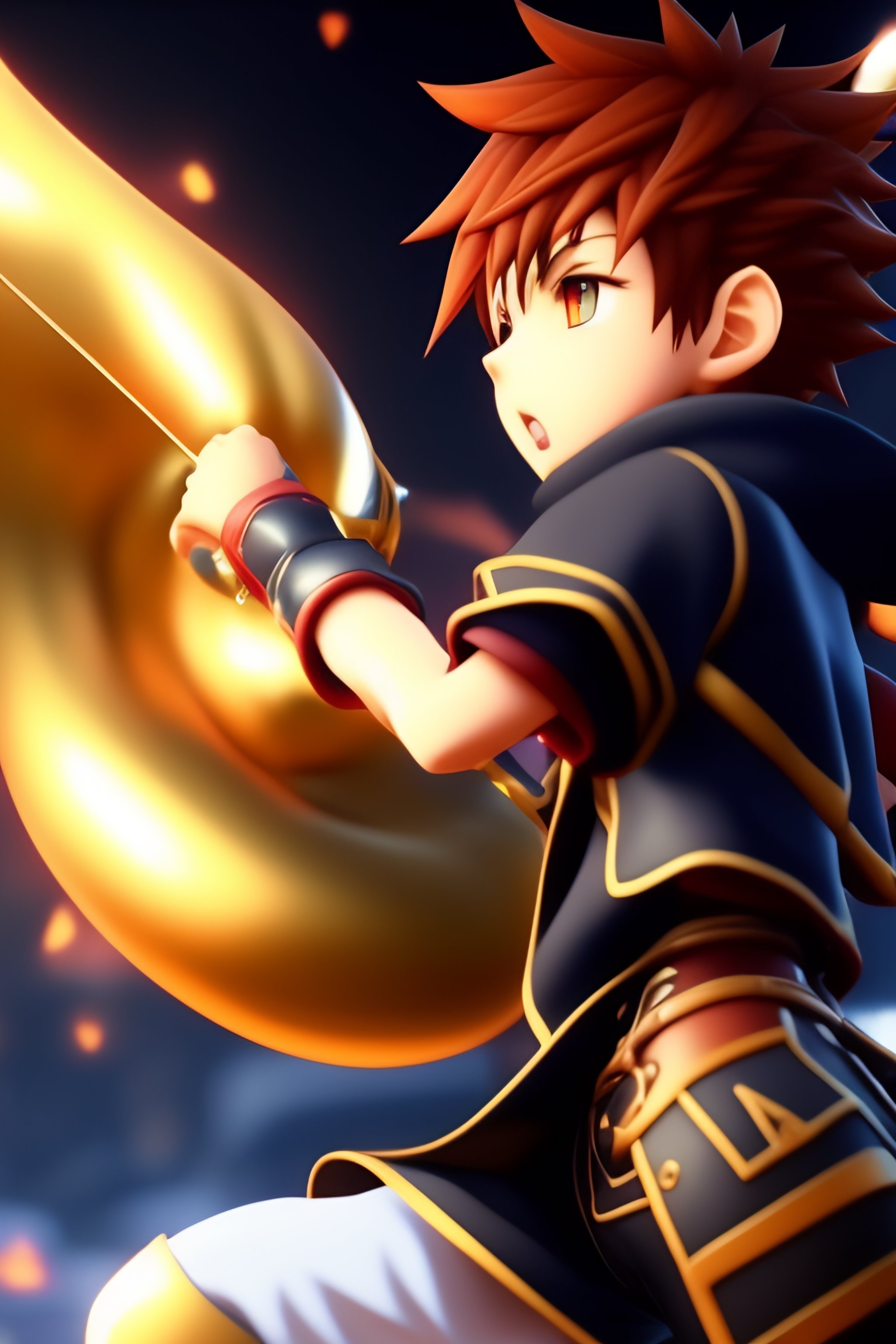 Lexica - Sora from kingdom hearts fighting with yozora