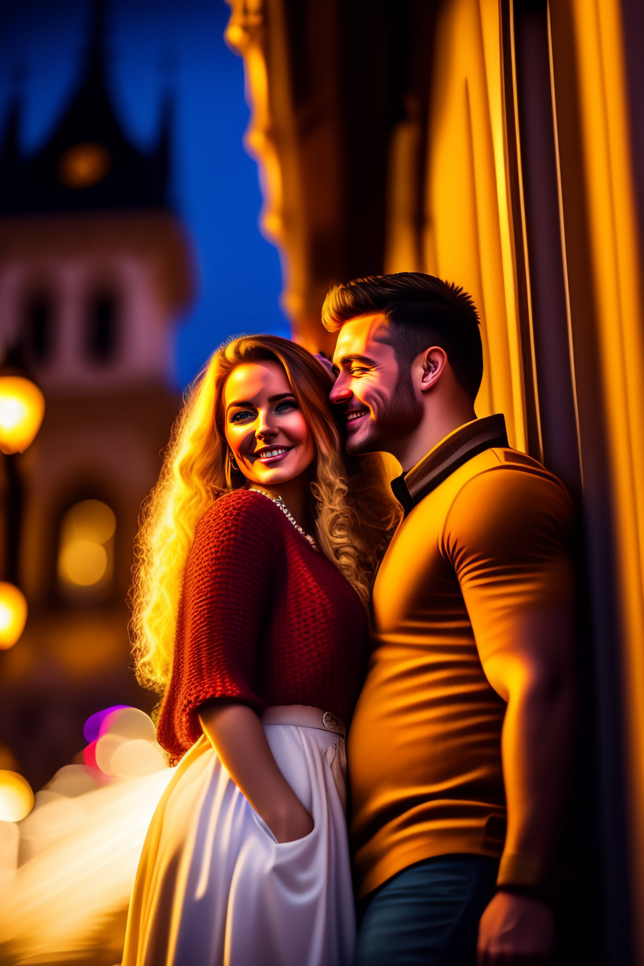 Lexica - High boy and short girl in their 20's having fun in Prague ...