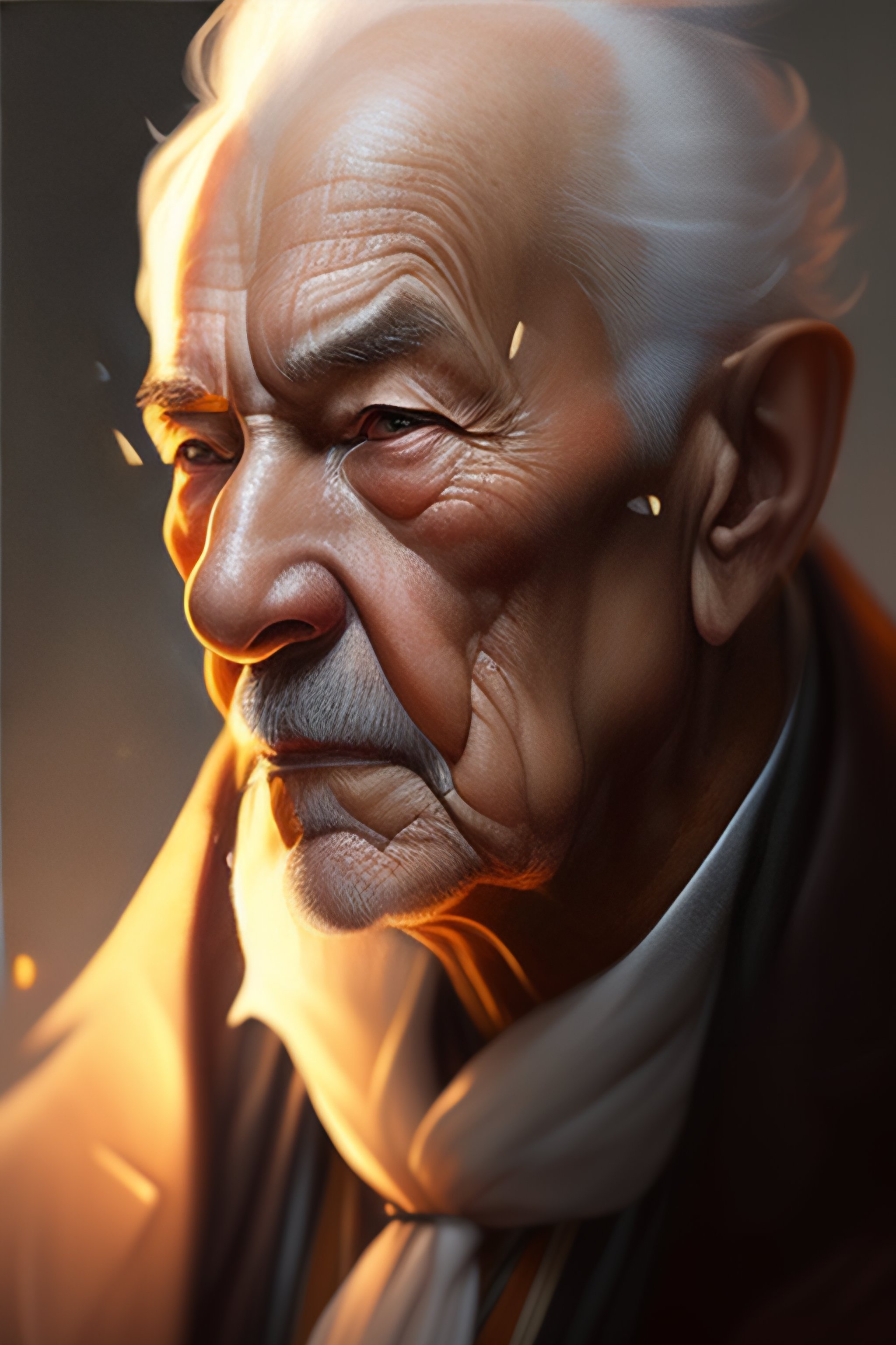 Lexica - Portrait of Old mage, Wrinkly, old, boils, warts, ugly ...