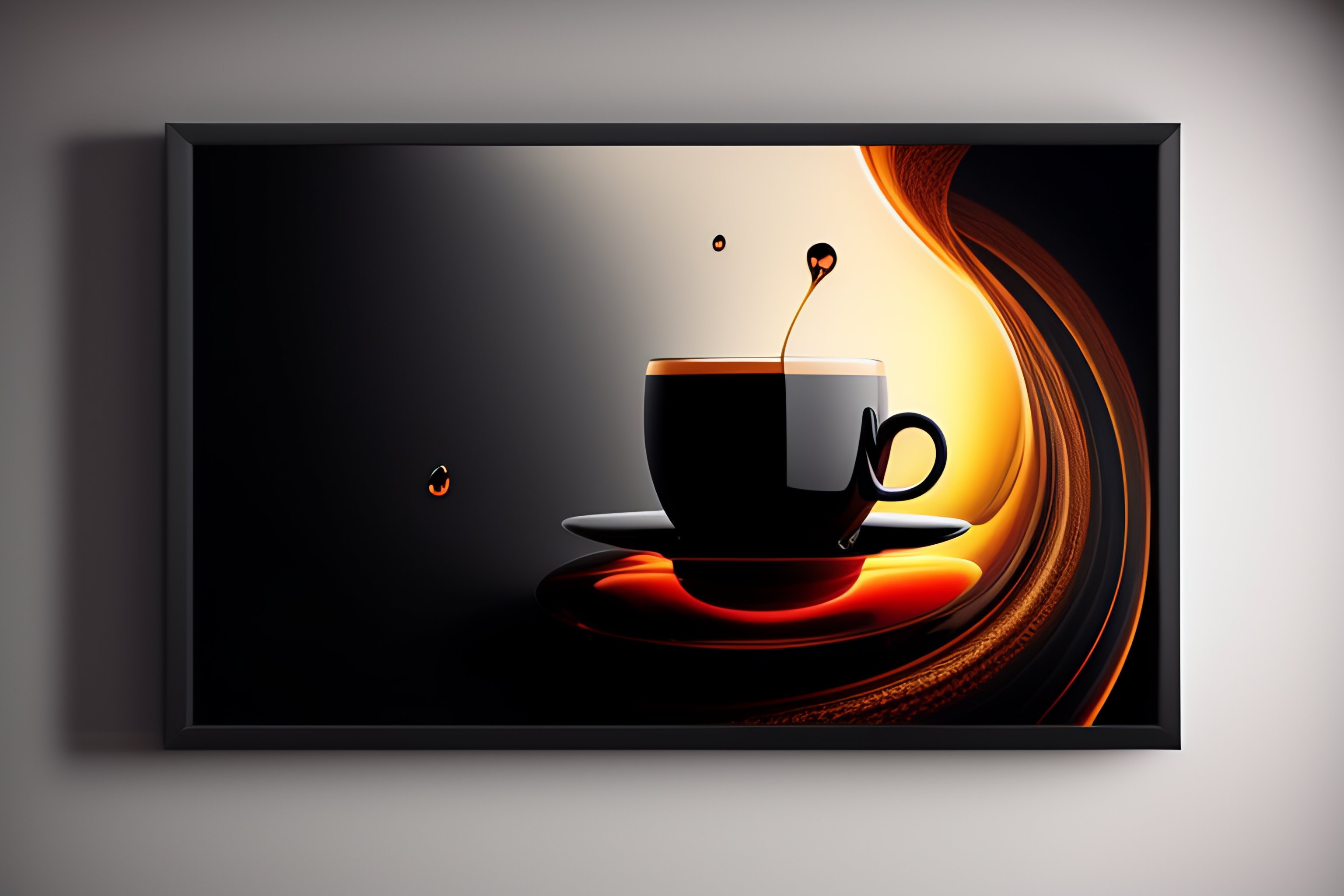 Lexica - Cothic 4d abstract black coffee color wall poster