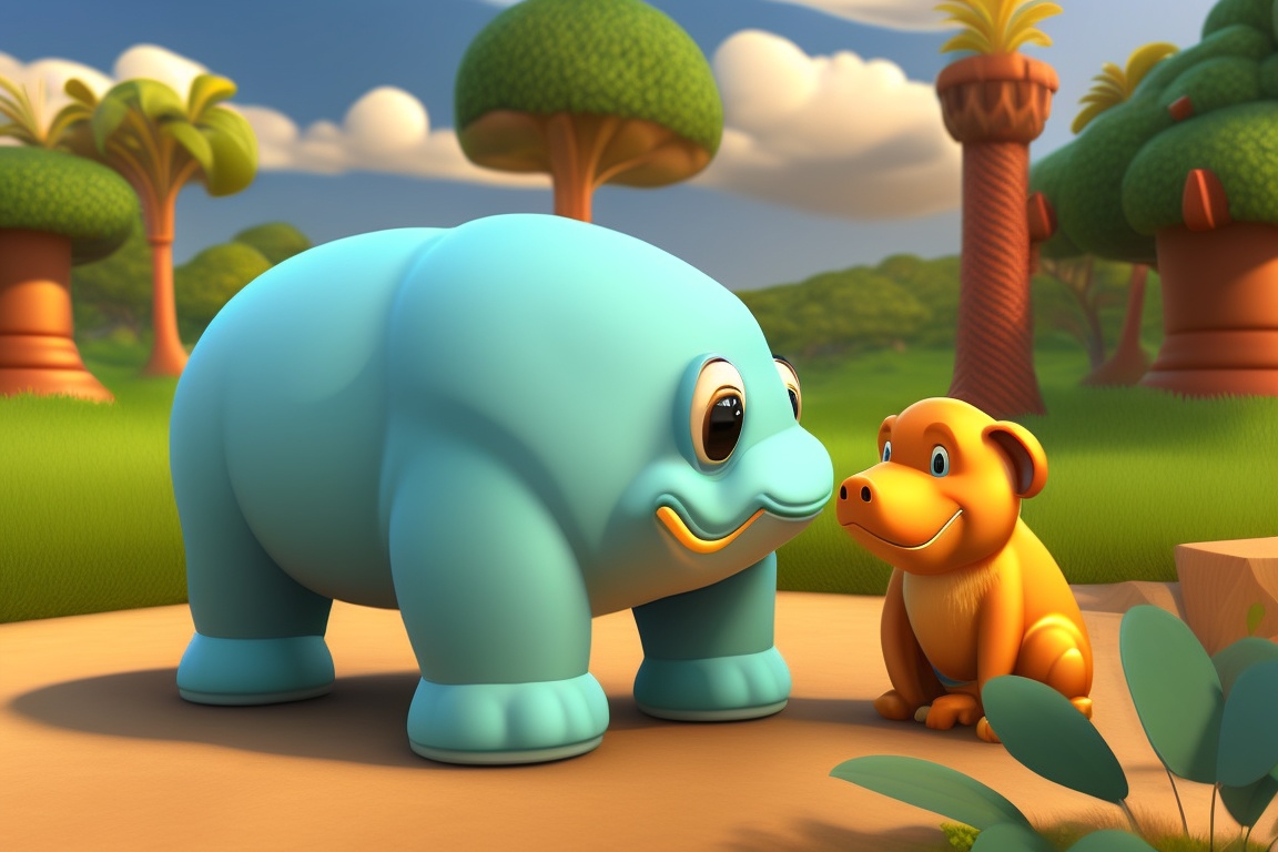 Lexica - Frog, monkey, rabbit, bear birds see the elephant in single ...