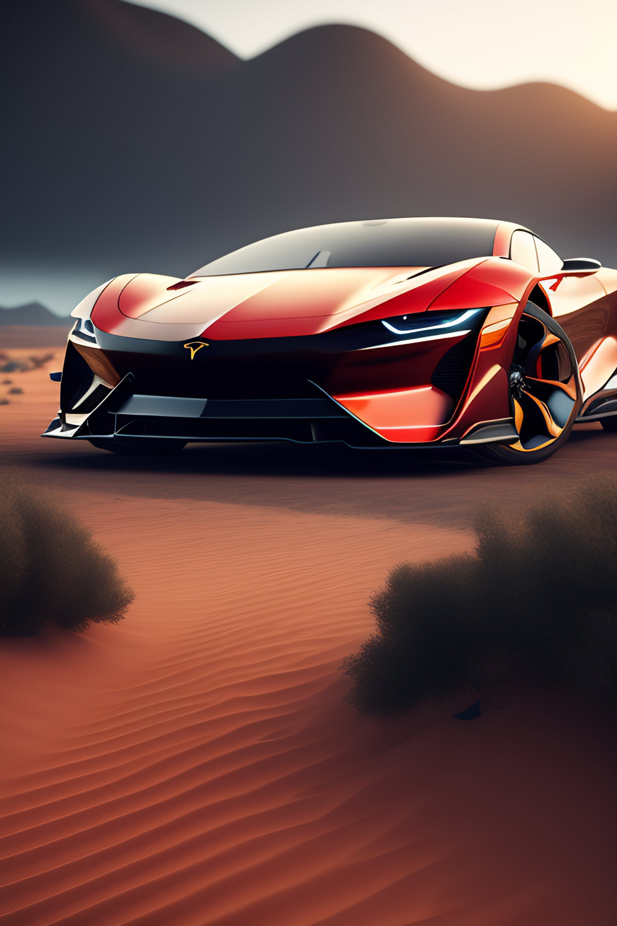 Lexica - Car, starX, tesla, imagined by Lamborghini, landing ,unreal ...