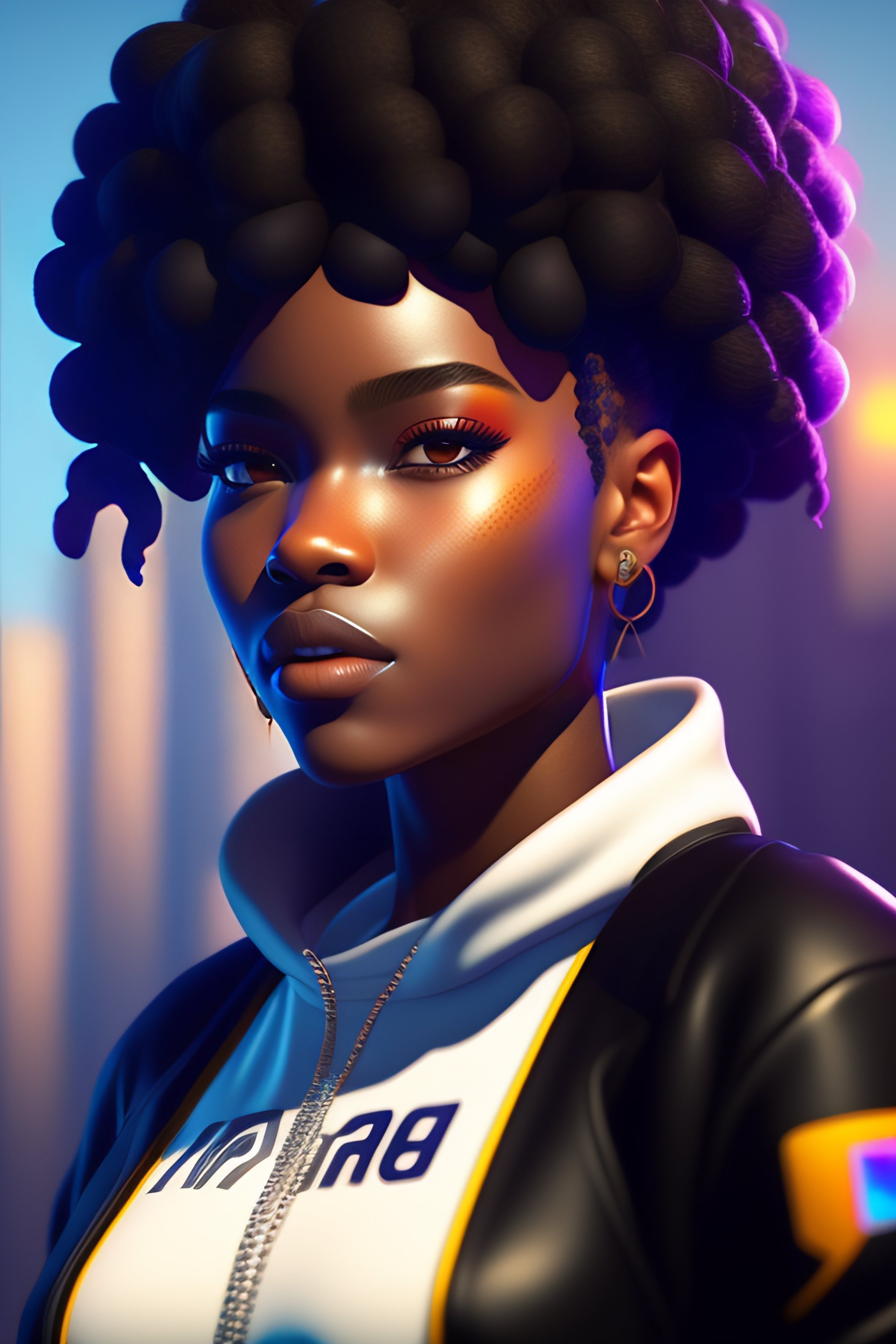 Lexica - A black girl as fantasy personification of hiphop , character ...