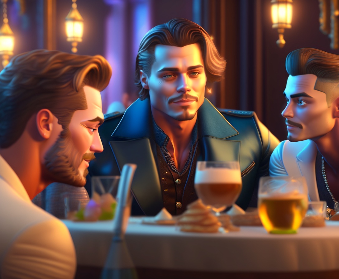 Lexica - Johnny Depp handsome man enjoying at a party with his friends ...