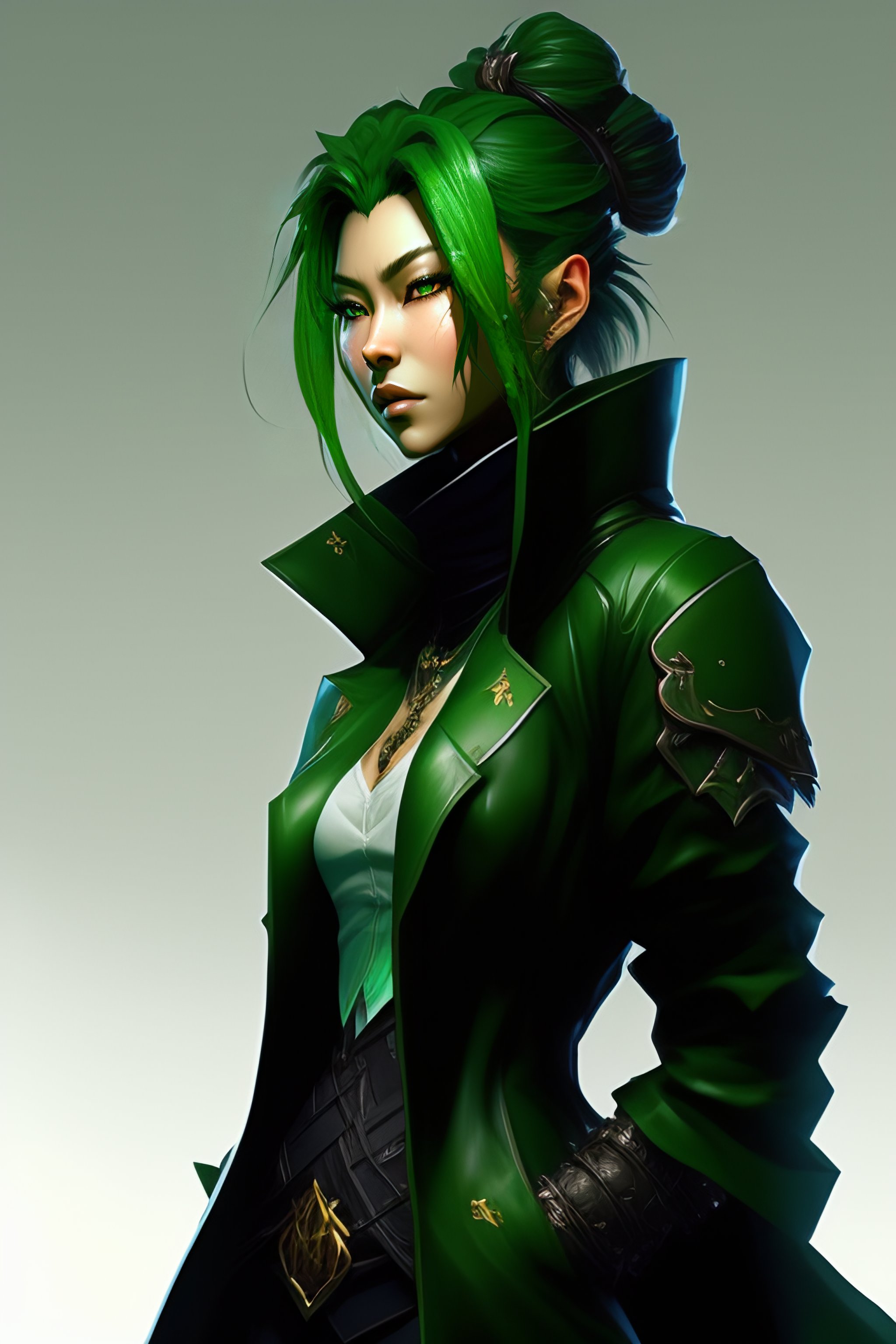 Lexica - Portrait of a beautiful green skin female goblin alchemist in ...
