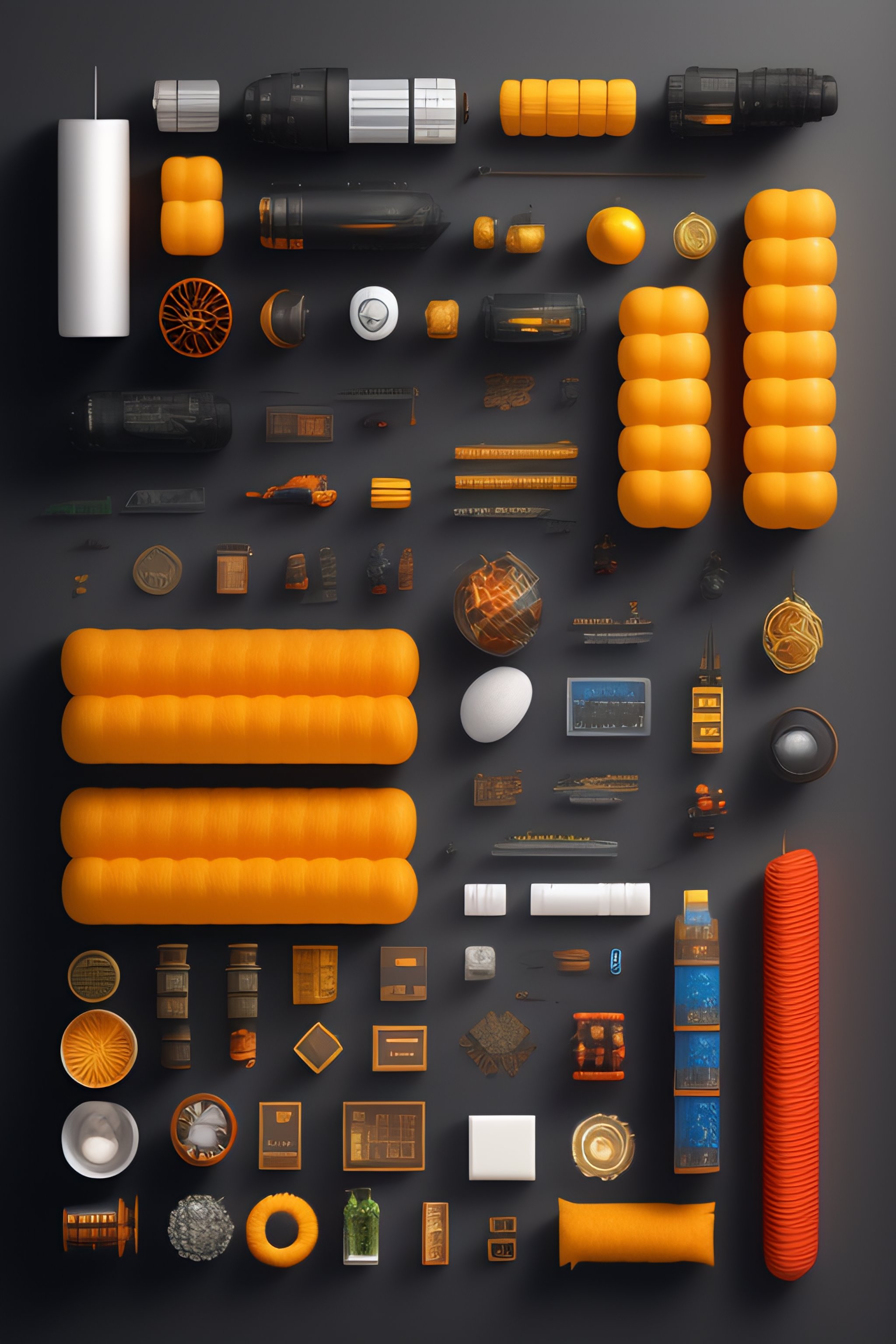 Lexica - Super heros, Costumes and props, Knolling, Knolling layout ...