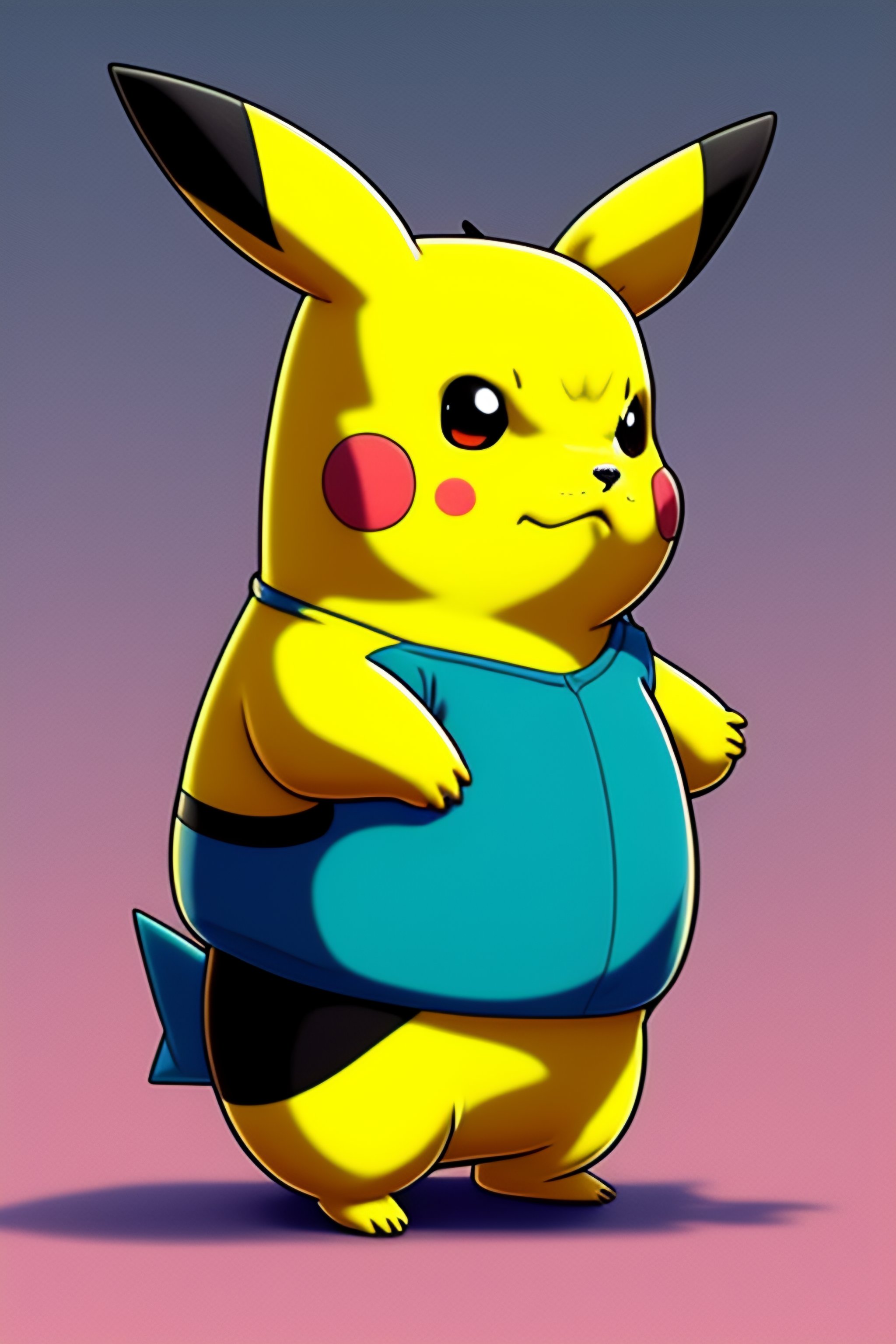 Lexica - Pikachu drawn in simpsons style, cartoony, 2d