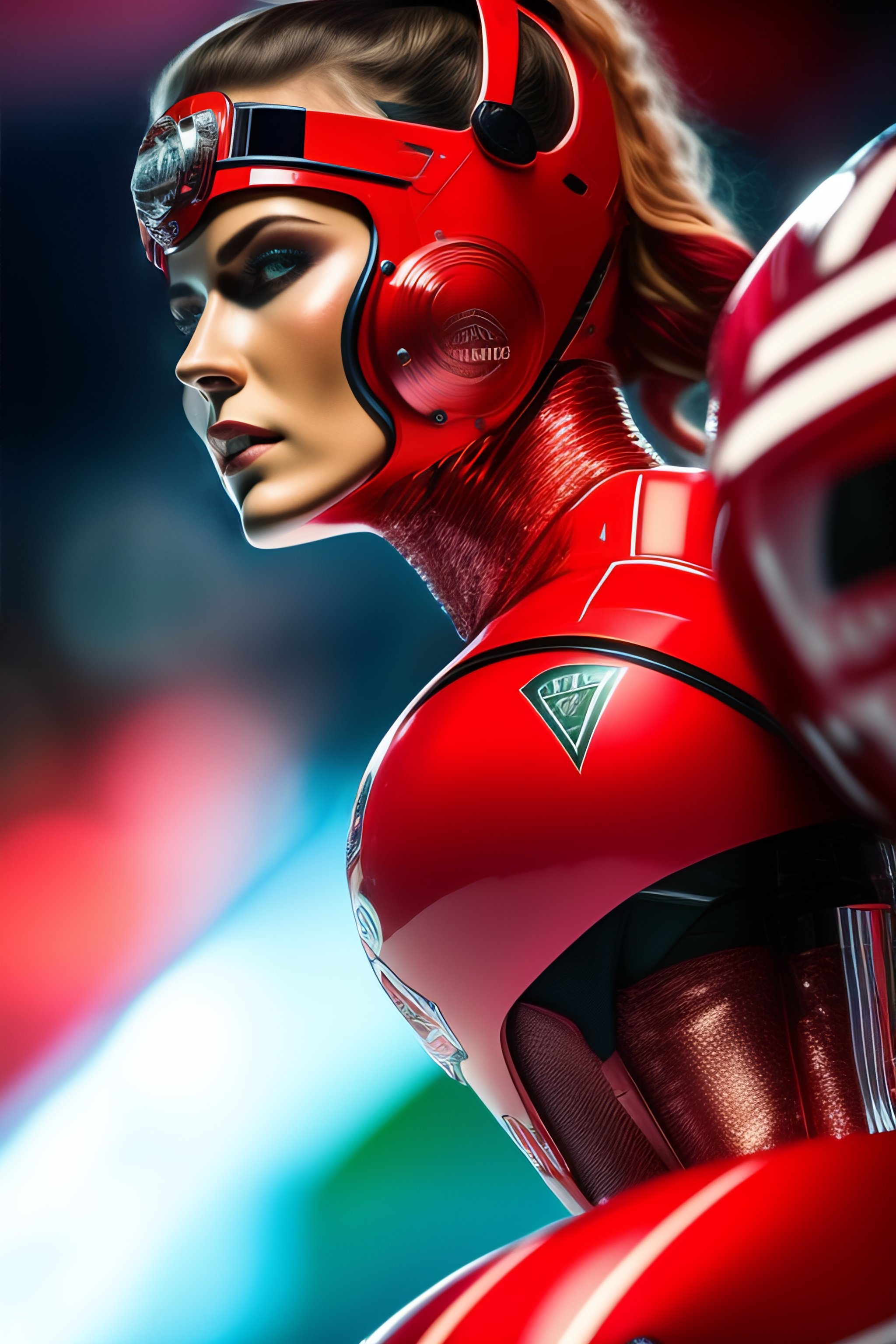 Lexica - An extremely complex and advanced cyborg chassis red and kind ...