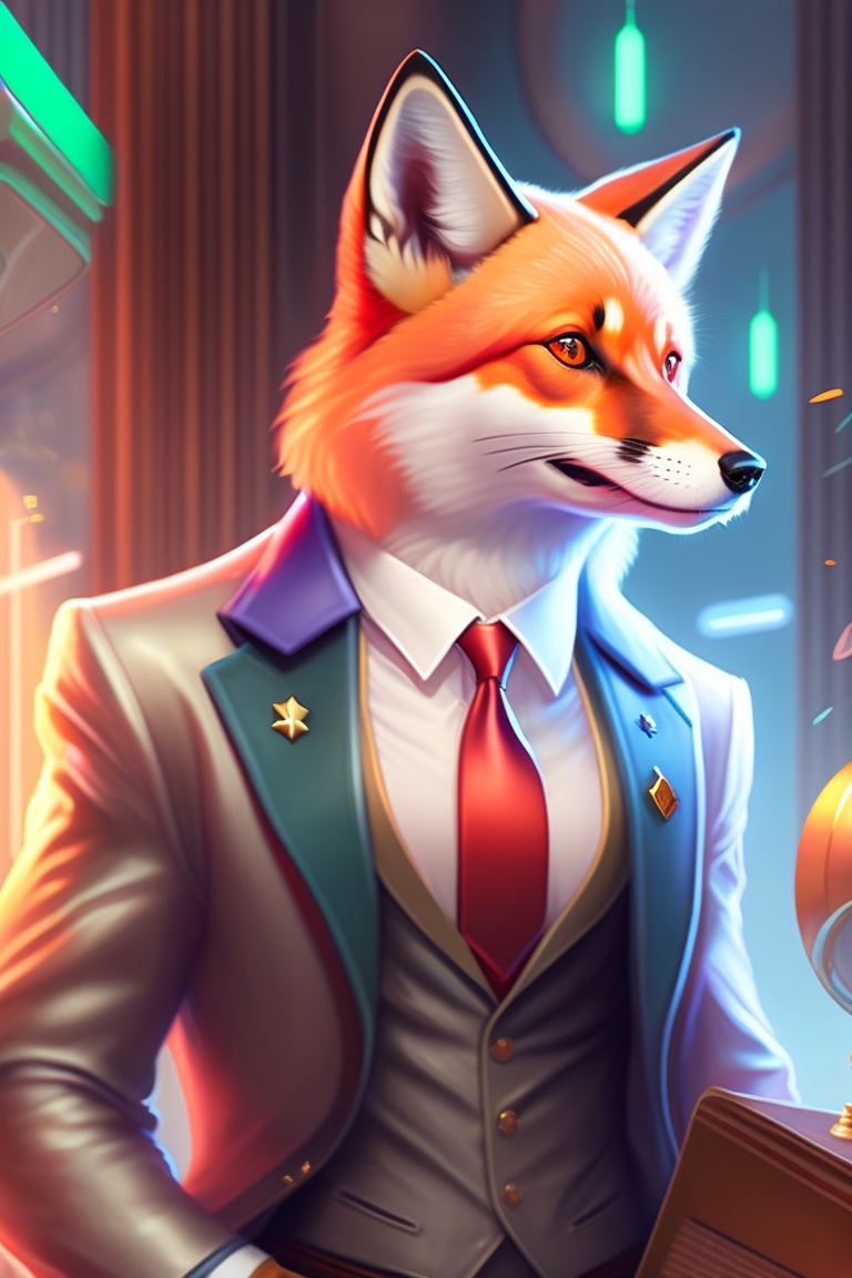 Lexica - Anthro furry humanoid fox, casino, money, three piece suit ...