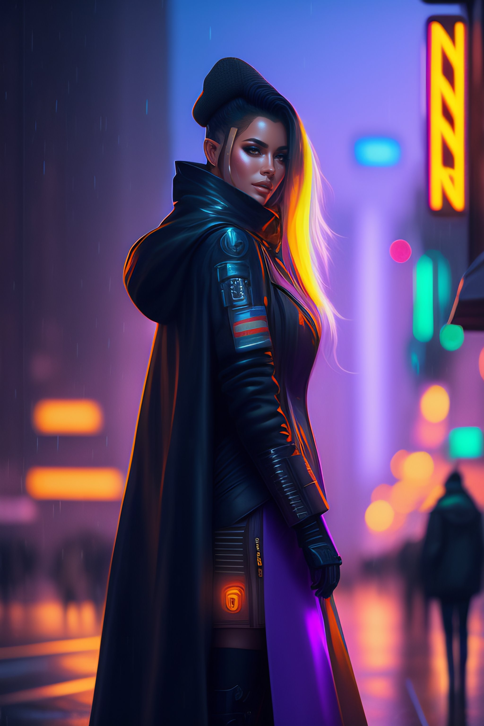Lexica - Character portrait of a robot wearing stylish cyberpunk ...