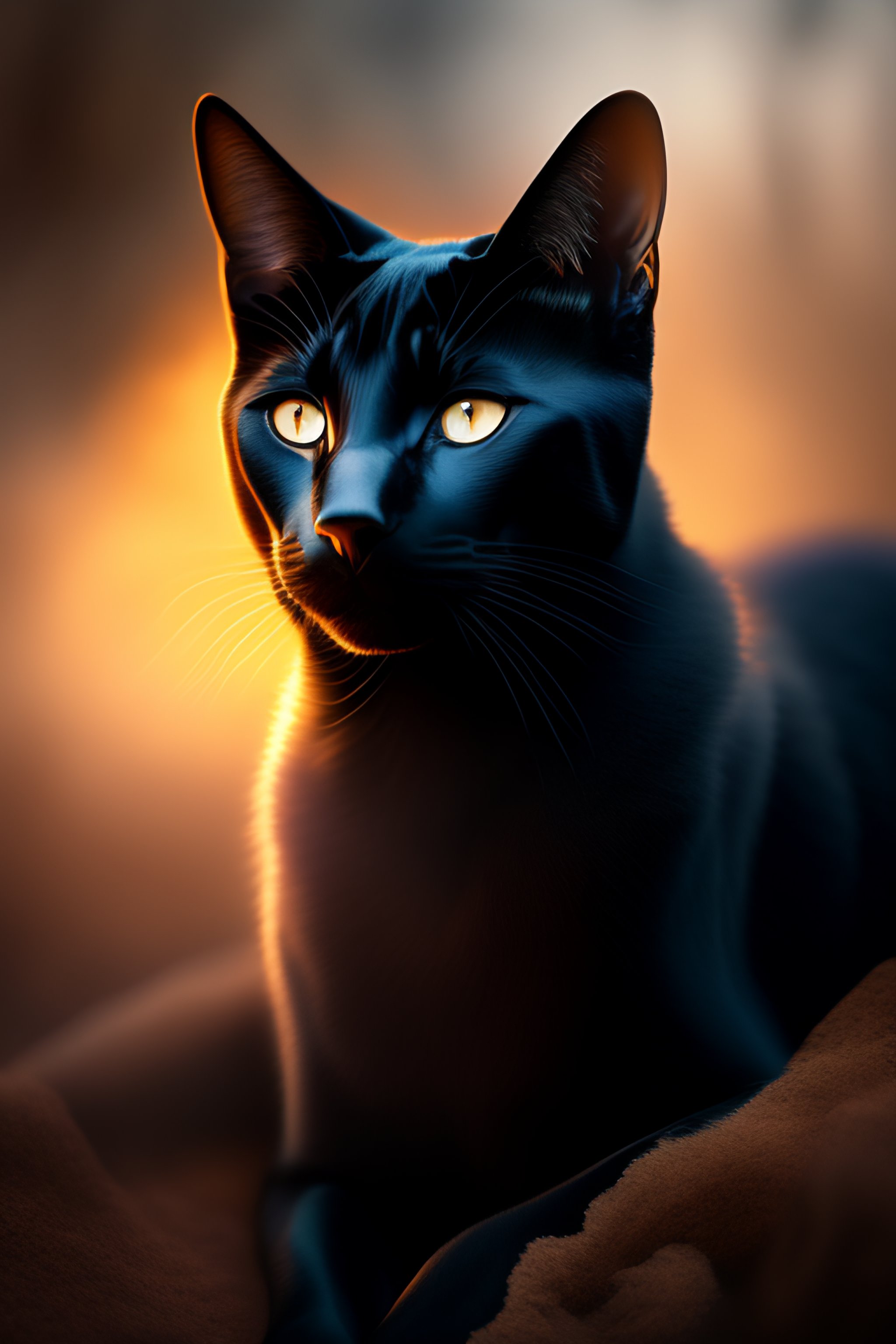 Lexica - An exhausted black cat at the frontlines in the army at night ...