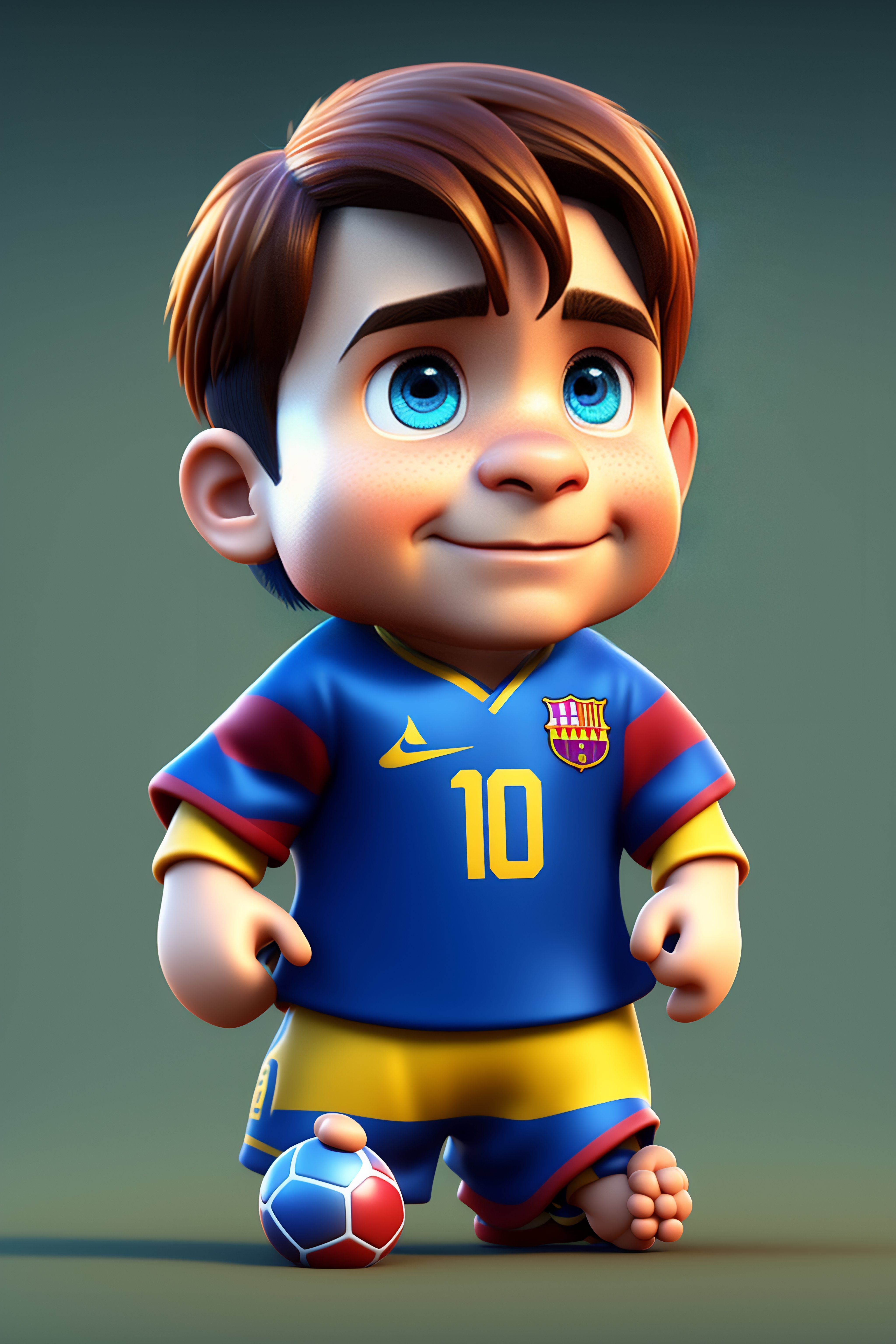 Lexica - Messi 3d character cartoon disney pixar render