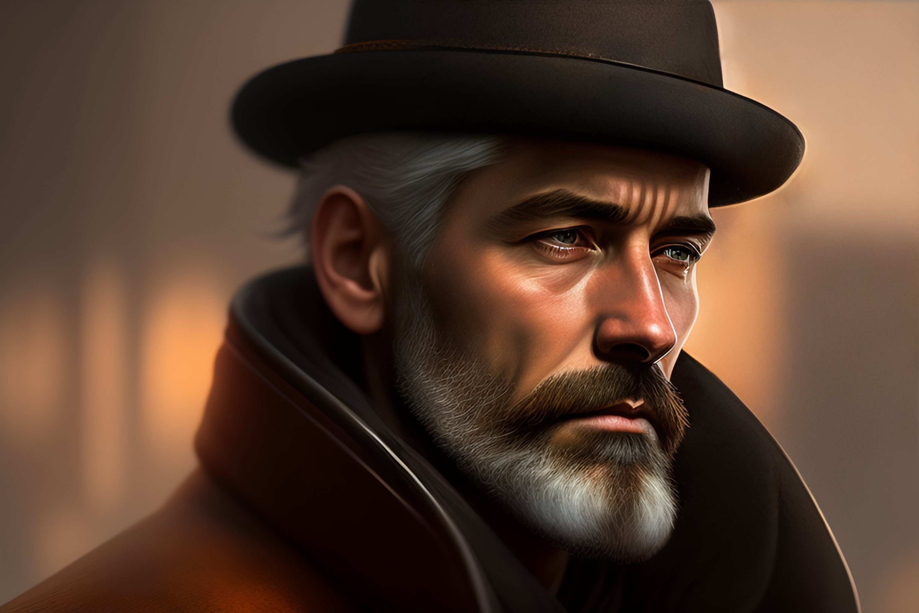 Lexica - Portrait of man sad, render, rembrandt, cgsociety, artstation ...