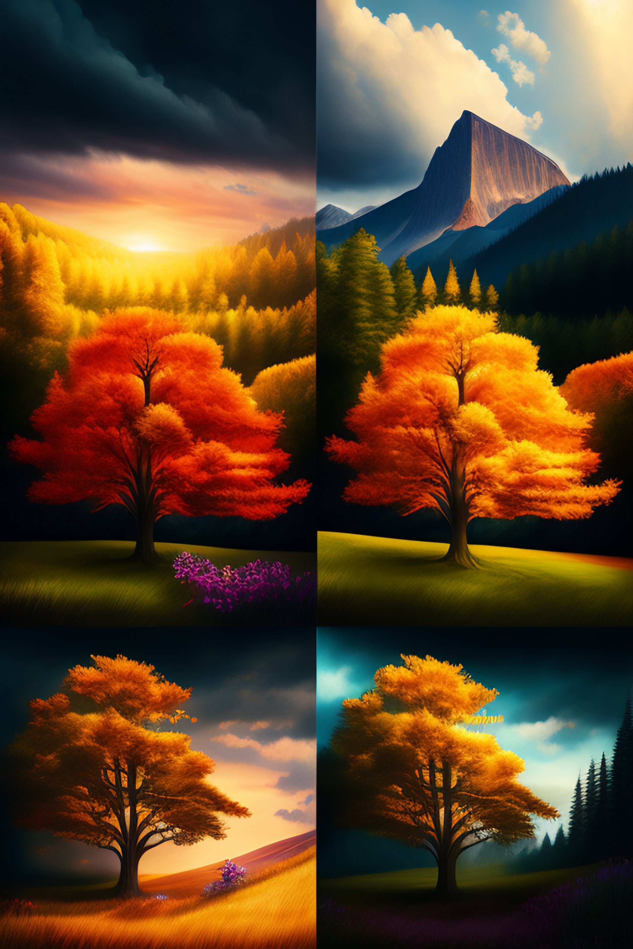 Lexica - Wonderful realistic, high detailed, abstract, four seasons picture