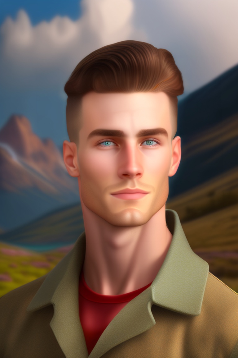 Lexica - Adventurous adam, small scar on cheek, slight myopia, large ...