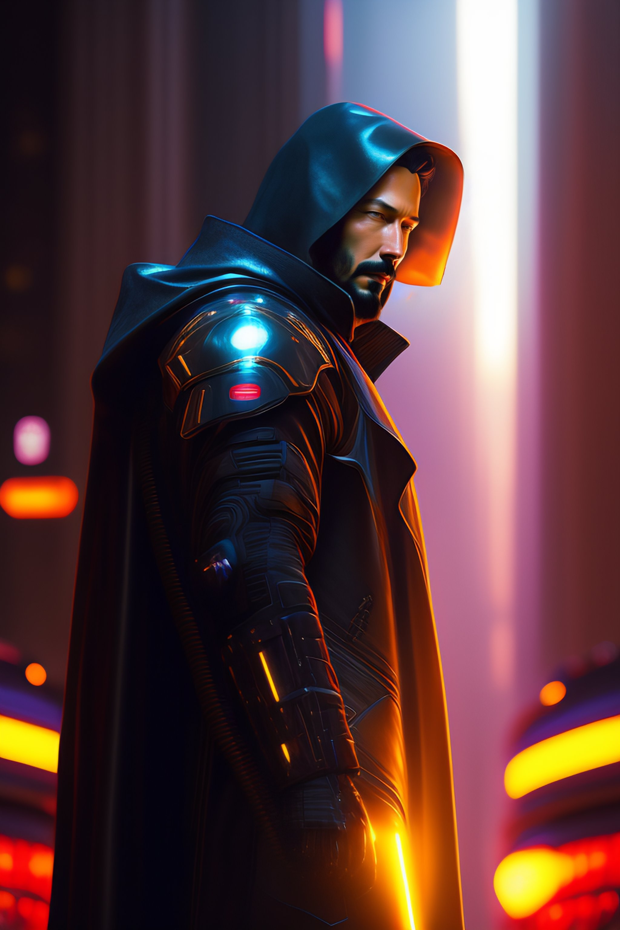 Lexica - A Keanu Reeves, realistic scifi cyberpunk ,raiden hat, power ...