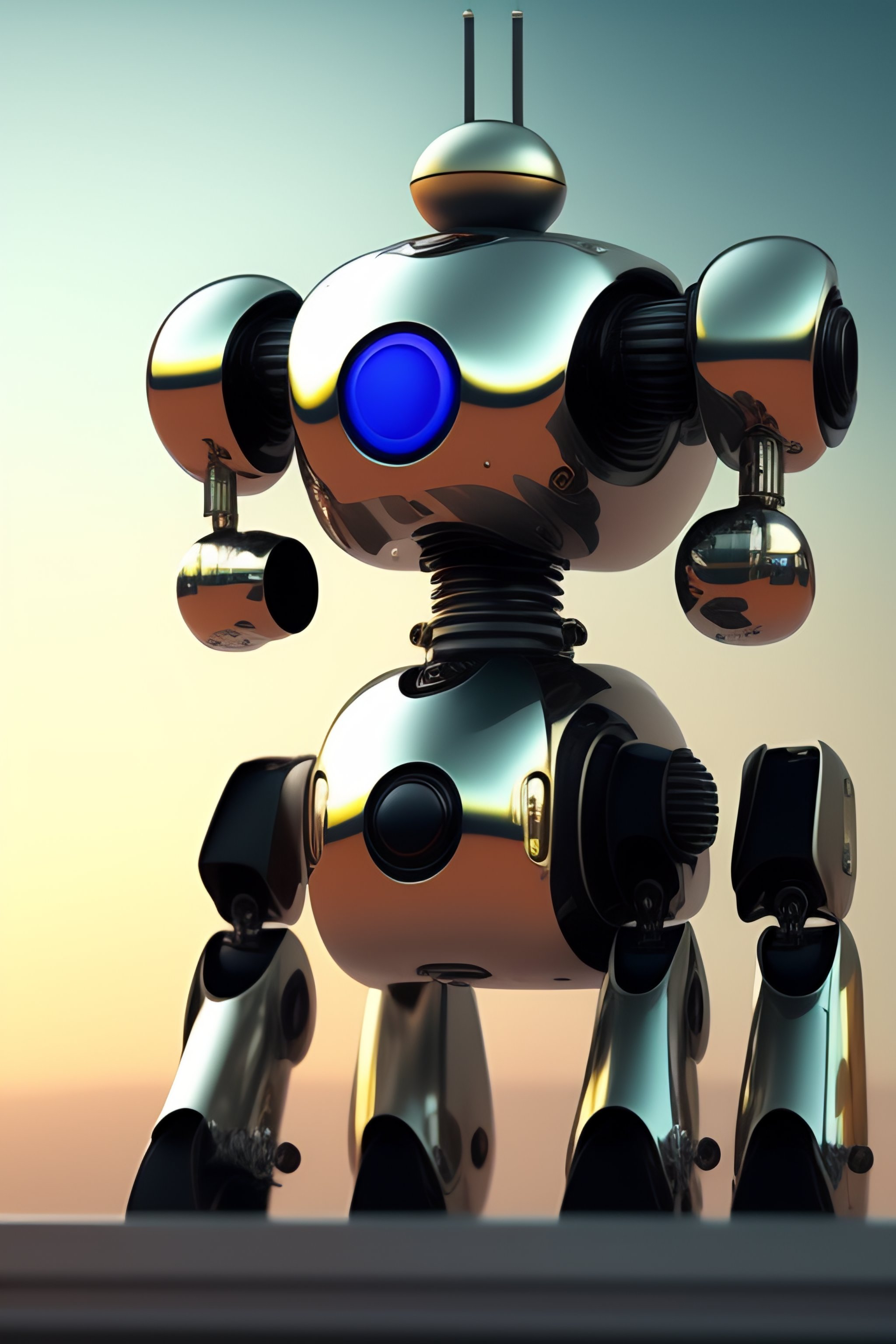 Lexica - The image shows a futuristic robot with a sleek and ...