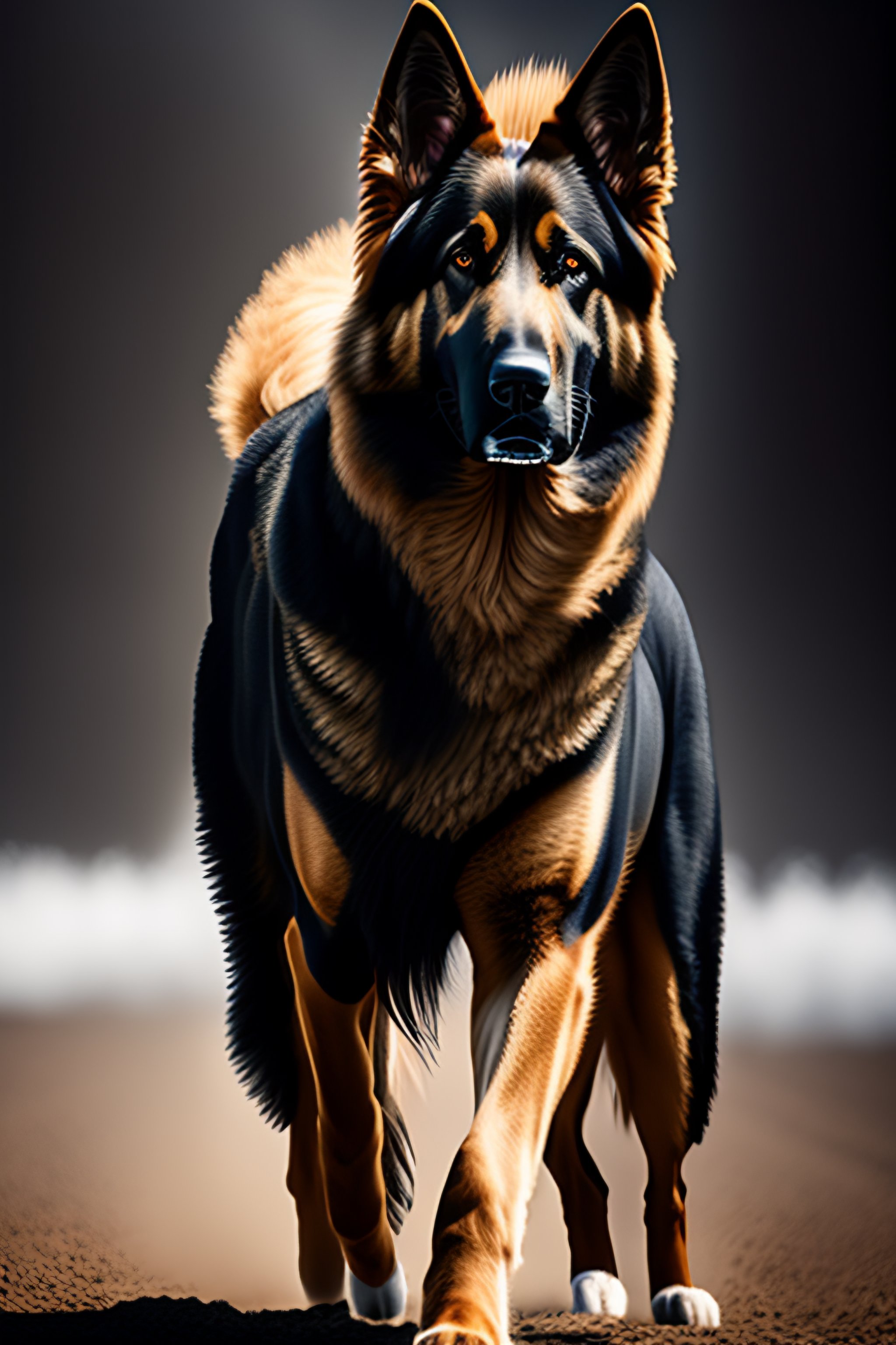 Angry German Shepherd