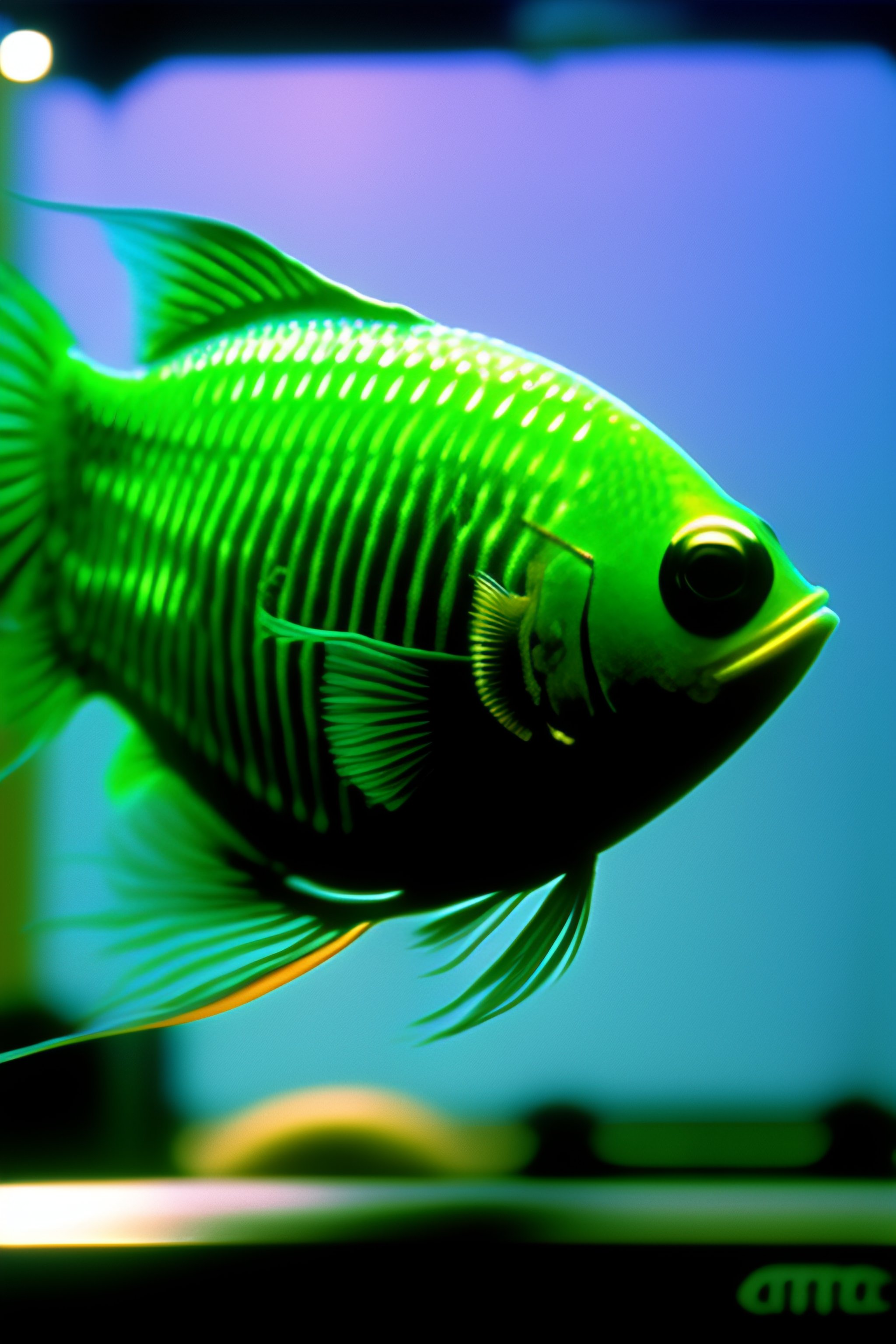 Lexica - Betta fish robot from "DVD screengrab from 1965 sci-fi film"