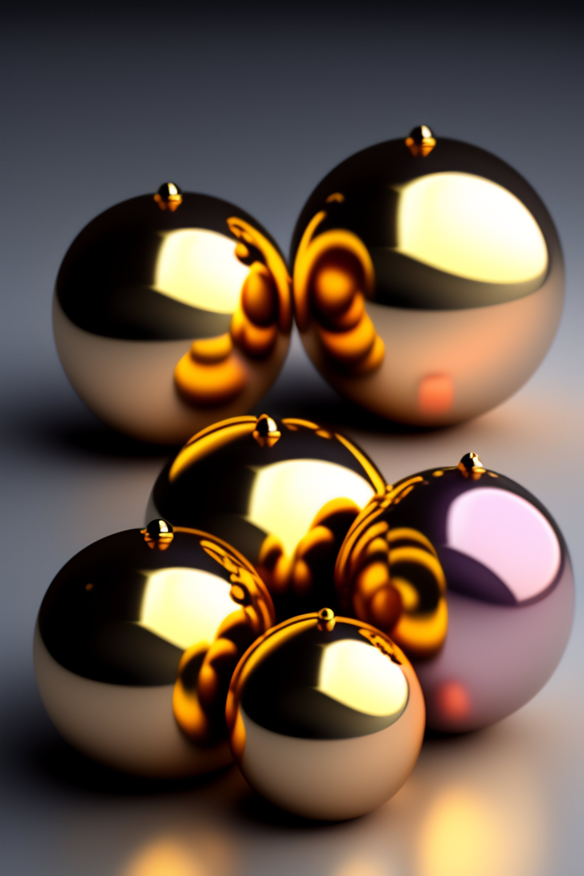 Lexica - Render of shiny balls
