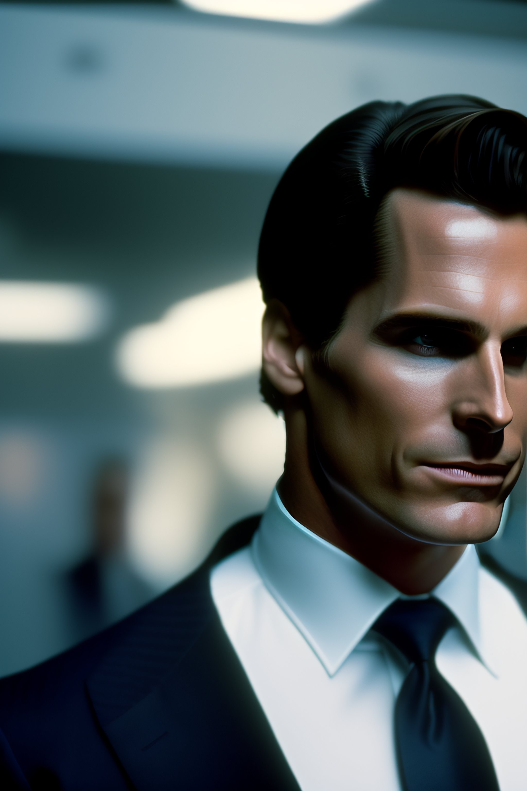 Lexica - Analog style, portrait of Patrick Bateman interpreted by ...
